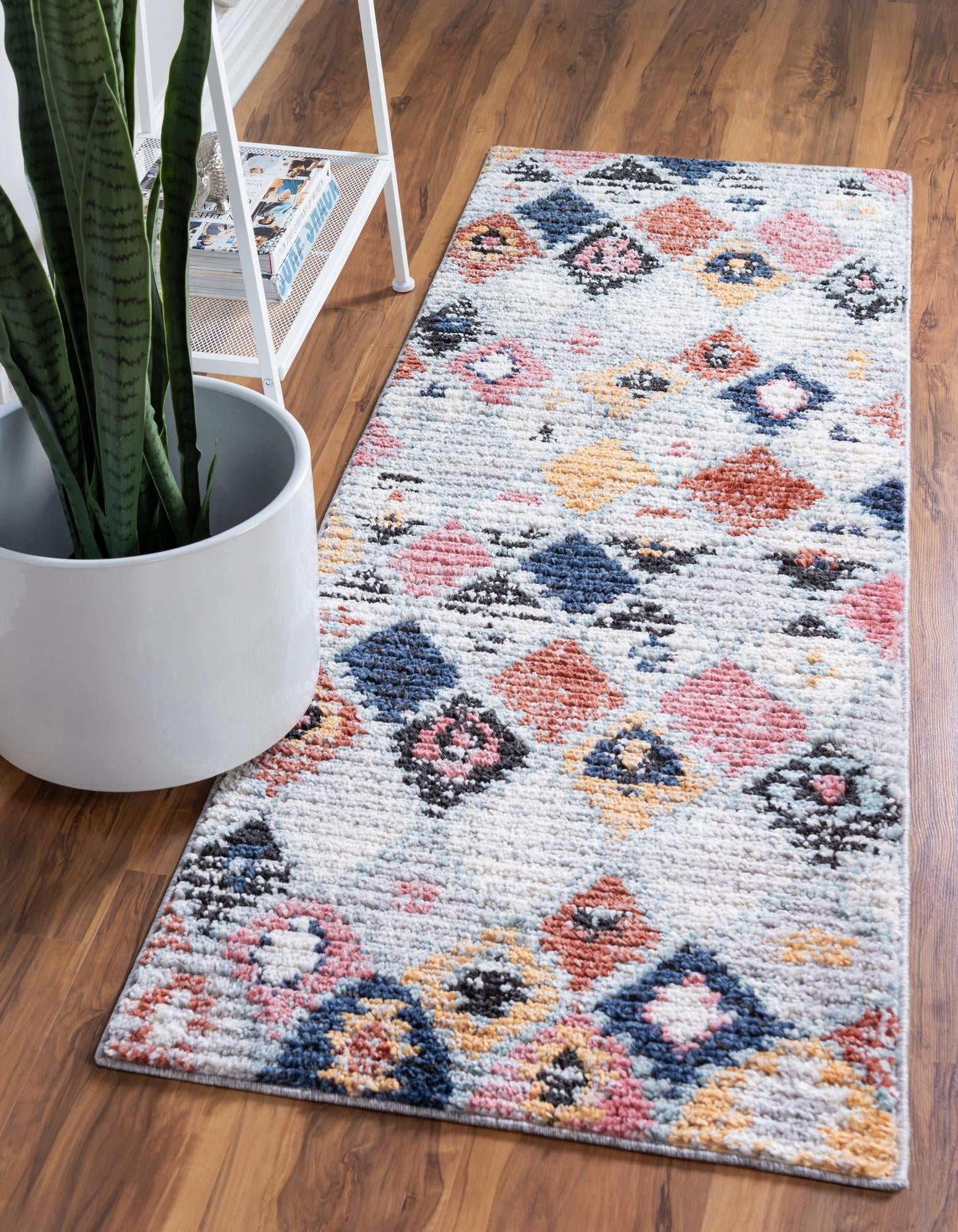 Rugs.com Morocco Collection Rug – 10 Ft Runner Multi High-Pile Rug ...