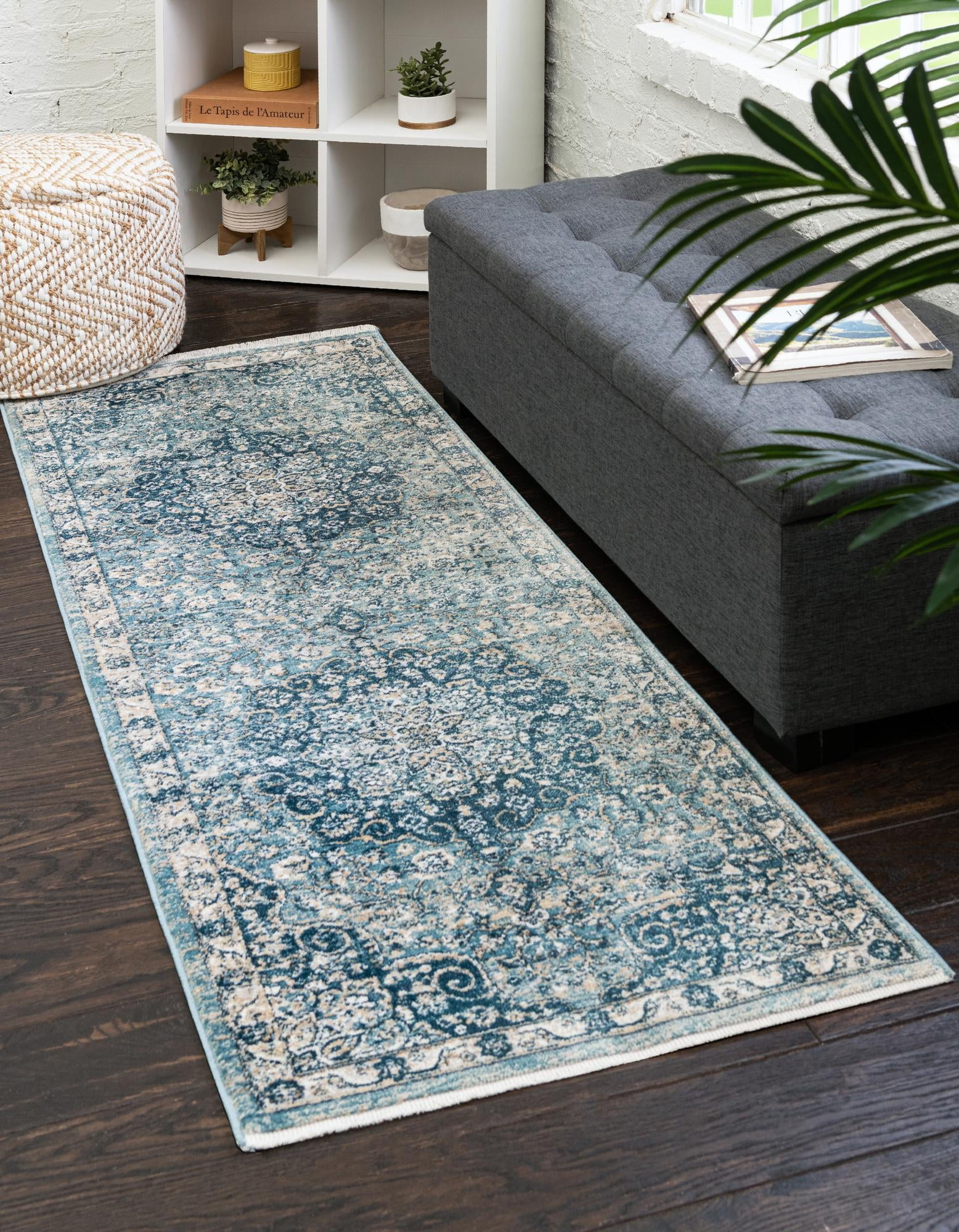 Rugs.com Newport Collection Rug – 2' x 4' Runner Navy Blue Medium Rug ...