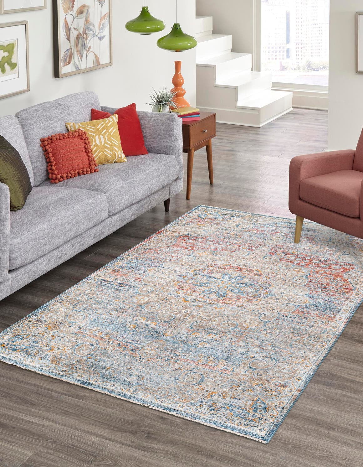 Rugs.com Newport Collection Rug – 9' x 12' Multi Medium Rug Perfect For ...