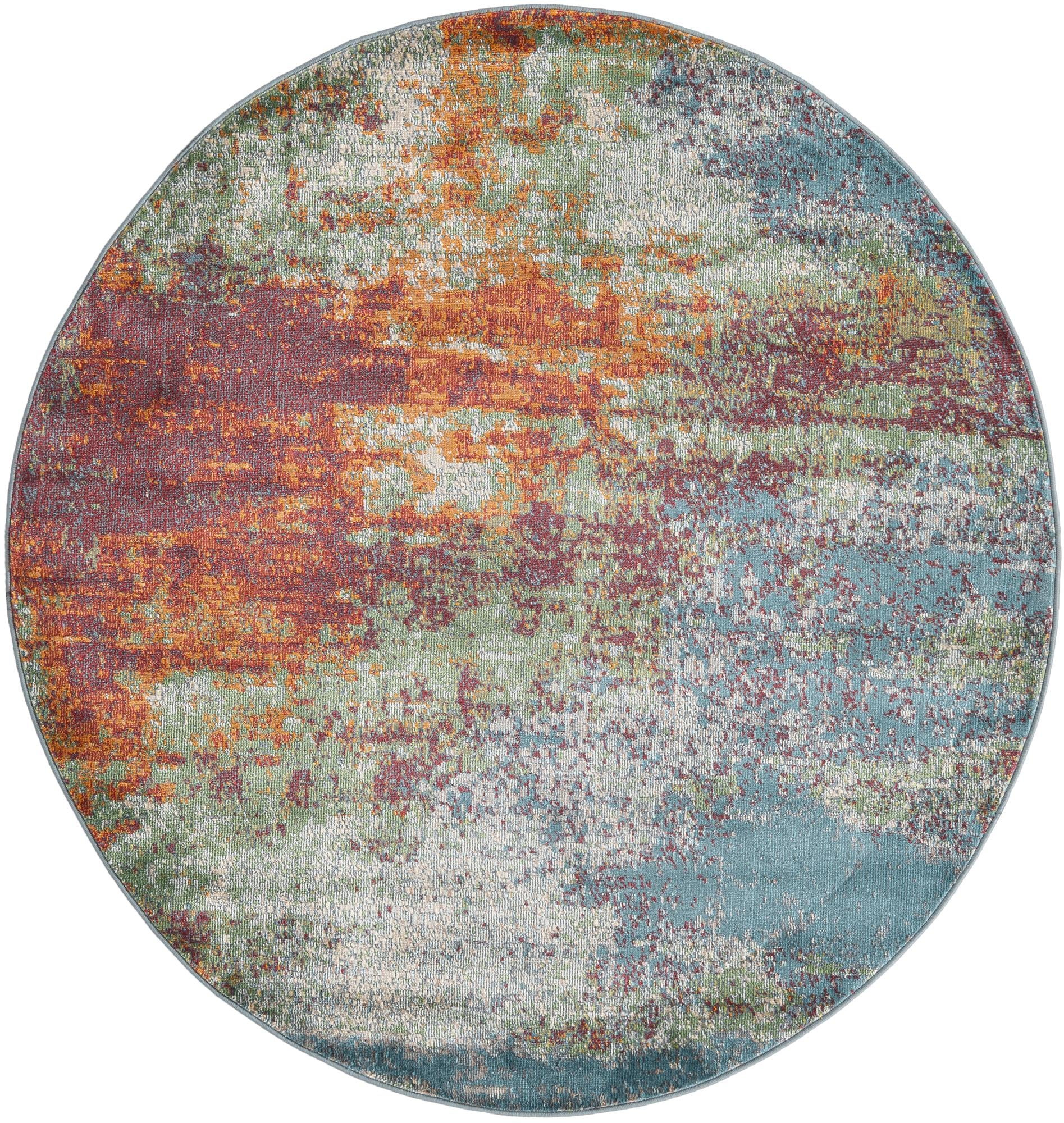 Rugs.com Paragon Collection Rug – 5 Ft Round Multi Medium-Pile Rug ...