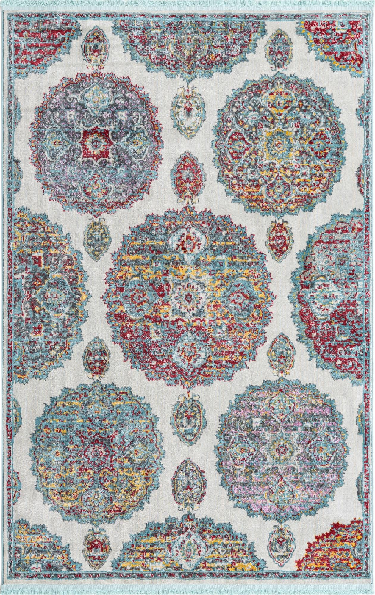 Rugs.com Paragon Collection Rug – 5' x 8' Cream Medium-Pile Rug Perfect ...