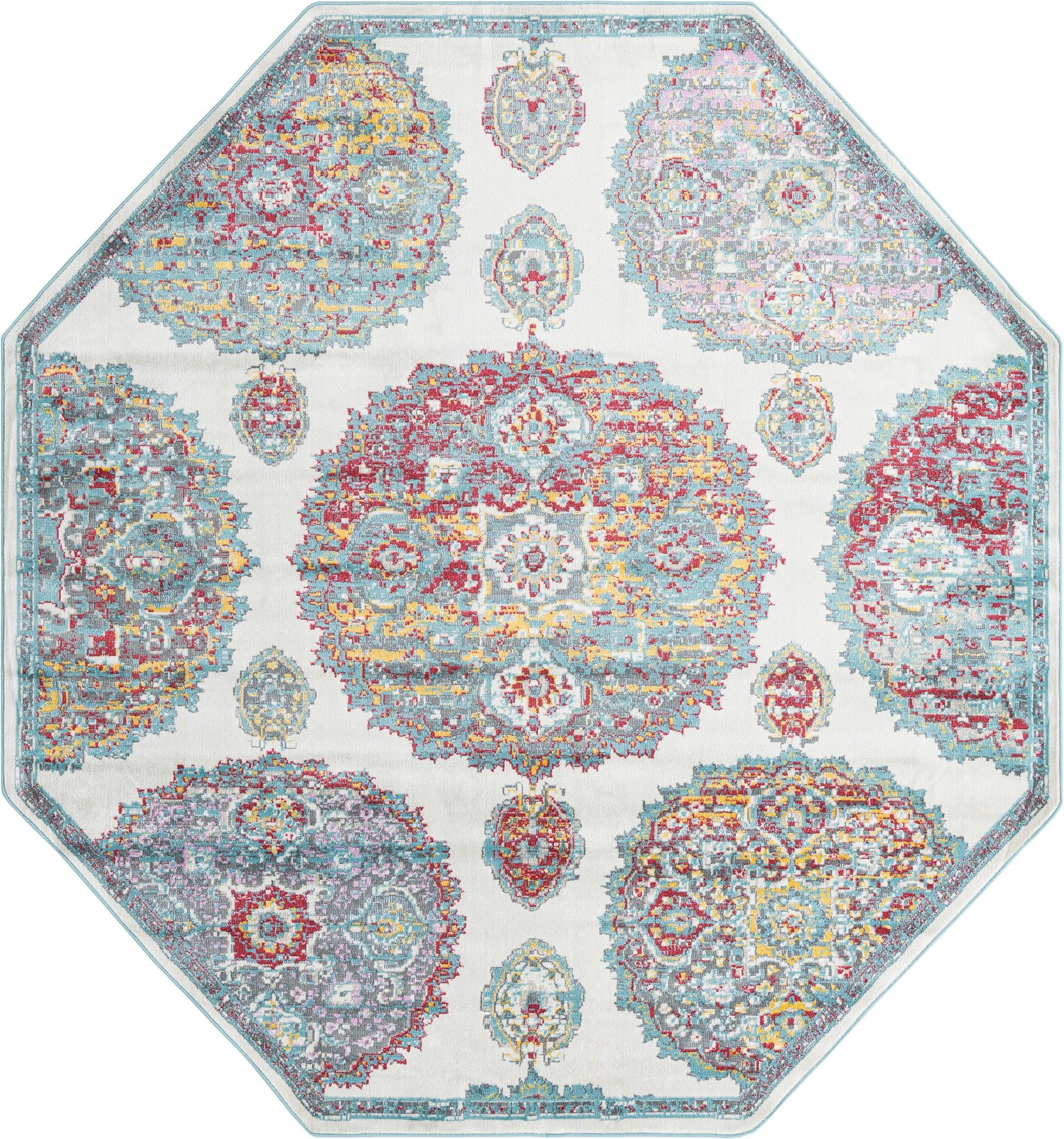 Rugs.com Paragon Collection Rug – 6 Ft Octagon Cream Medium-Pile Rug ...