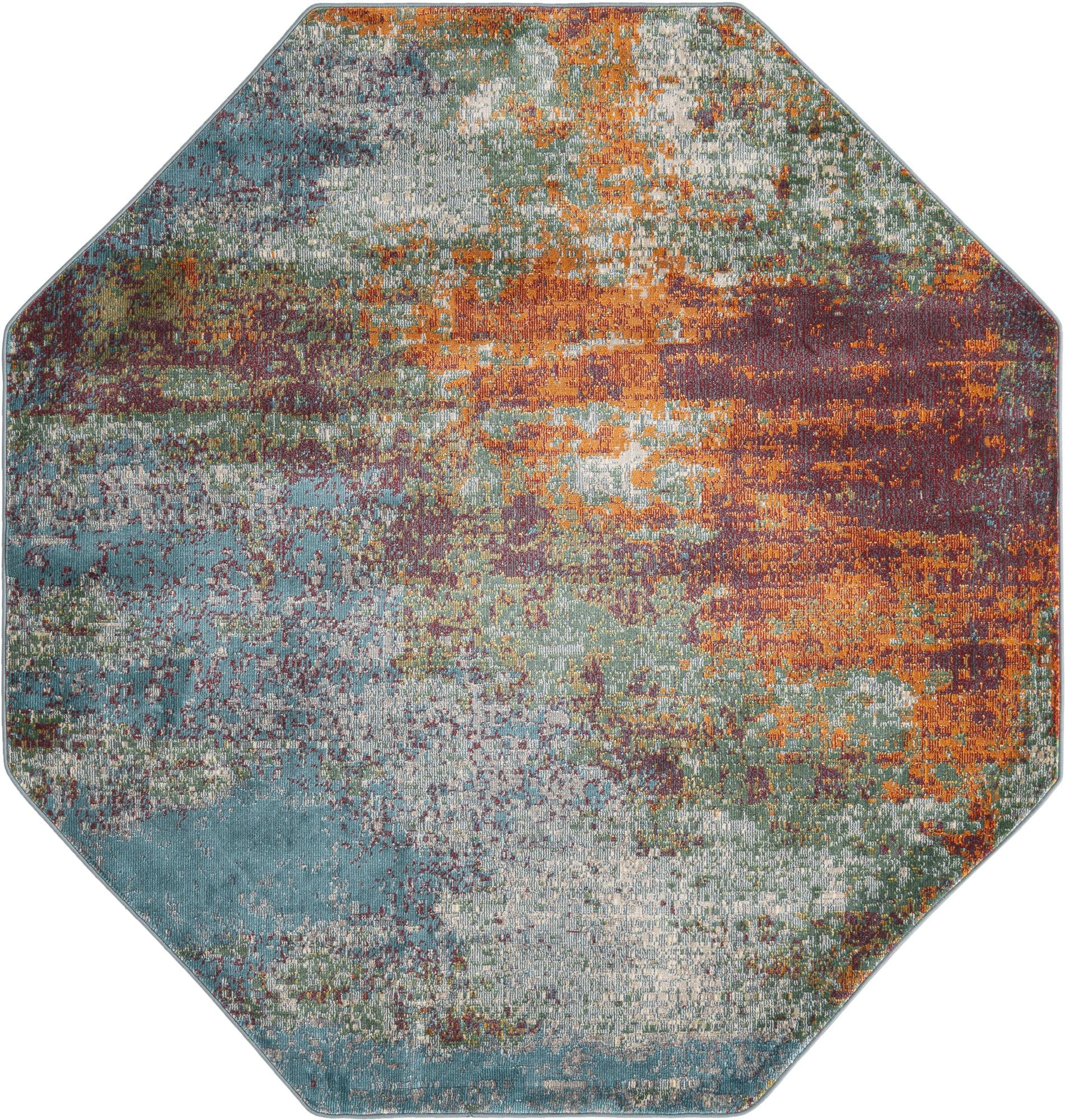Rugs.com Paragon Collection Rug – 6 Ft Octagon Multi Medium-Pile Rug ...