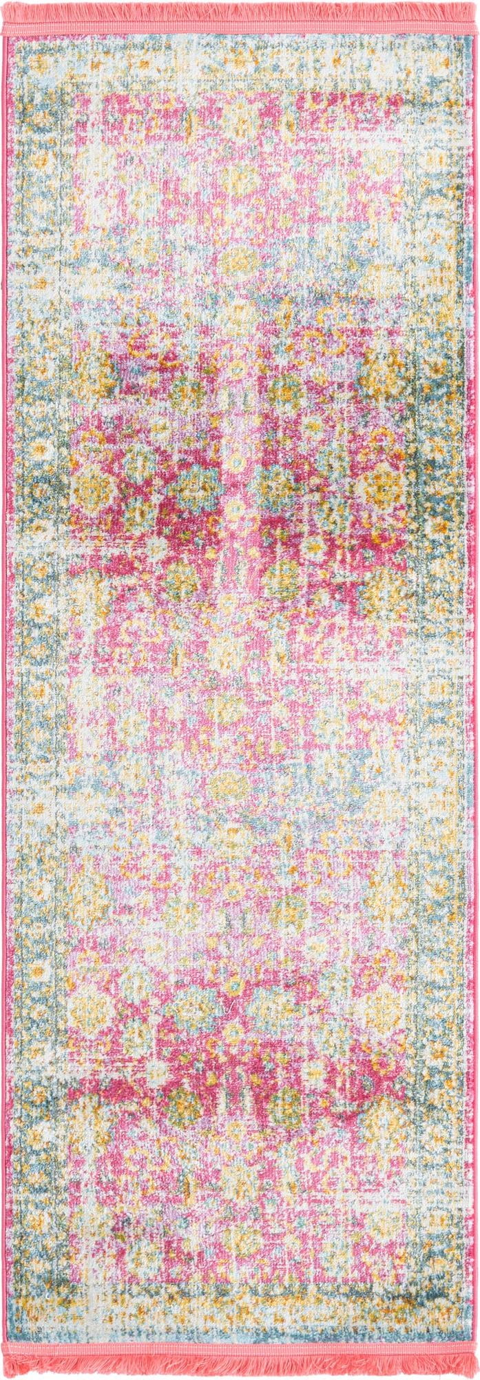 Rugs.com Paragon Collection Rug – 6 Ft Runner Pink Medium-Pile Rug ...
