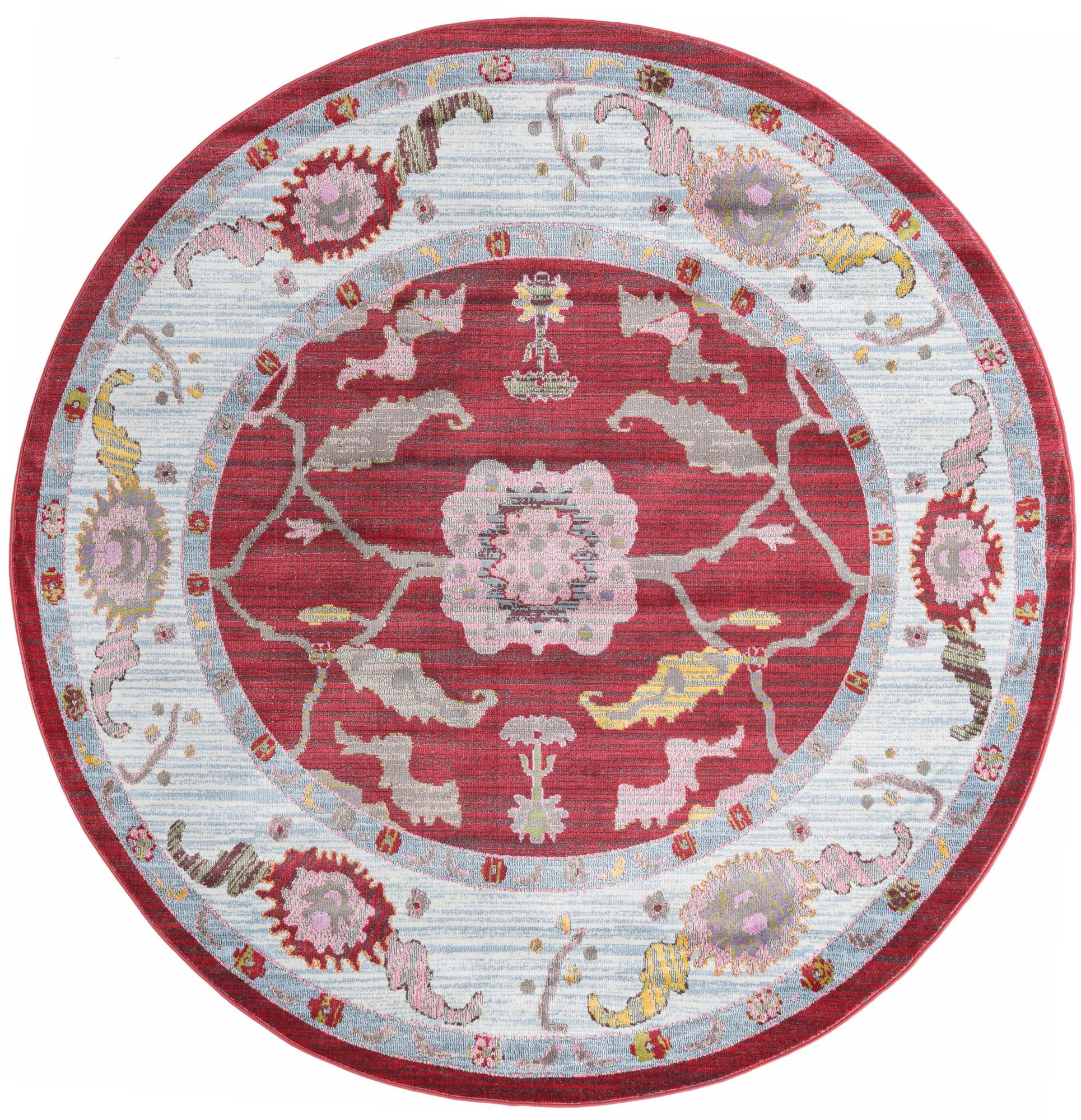 Rugs.com Paragon Collection Rug – 8 Ft Round Red Medium-Pile Rug ...