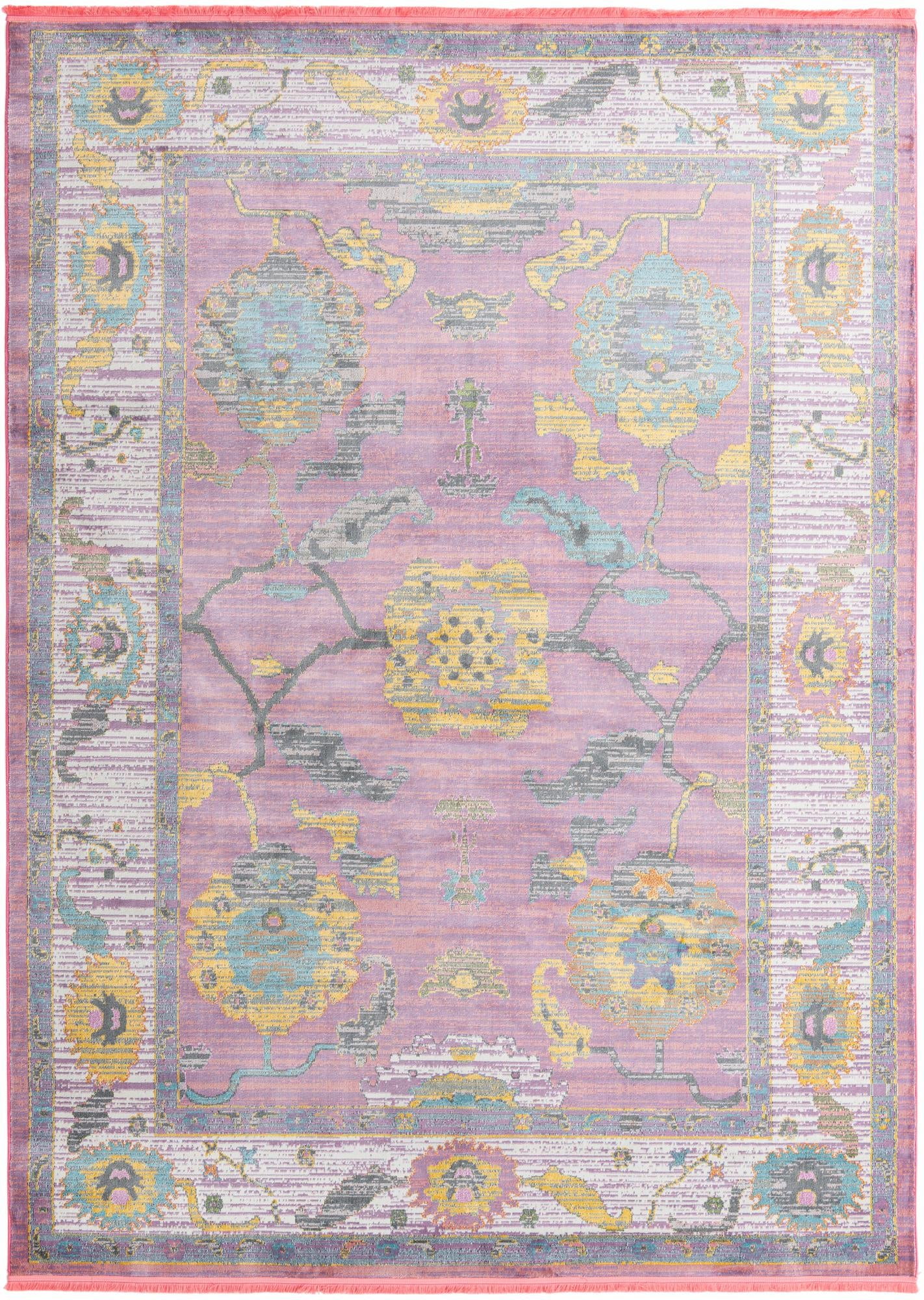 Rugs.com Paragon Collection Rug – 9' x 12' Pink Medium-Pile Rug Perfect ...