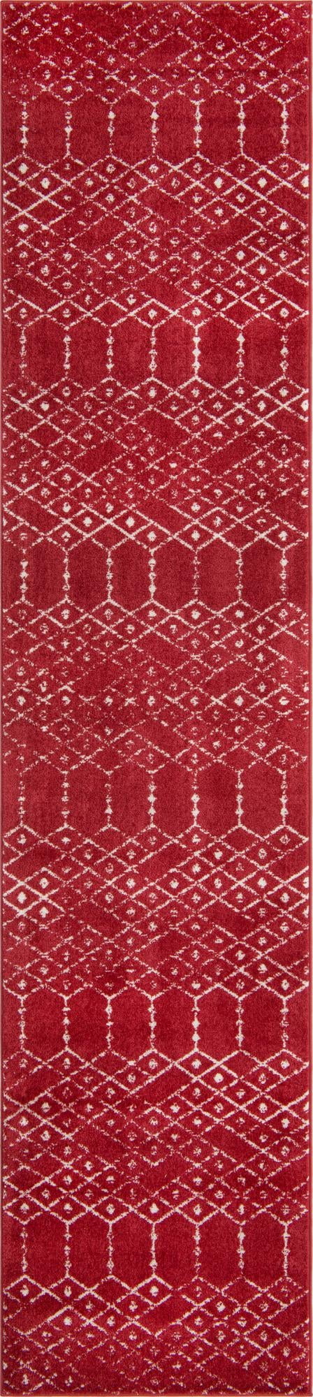 Rugs.com Paxon Trellis Collection Rug – 16 Ft Runner Raspberry Pink ...