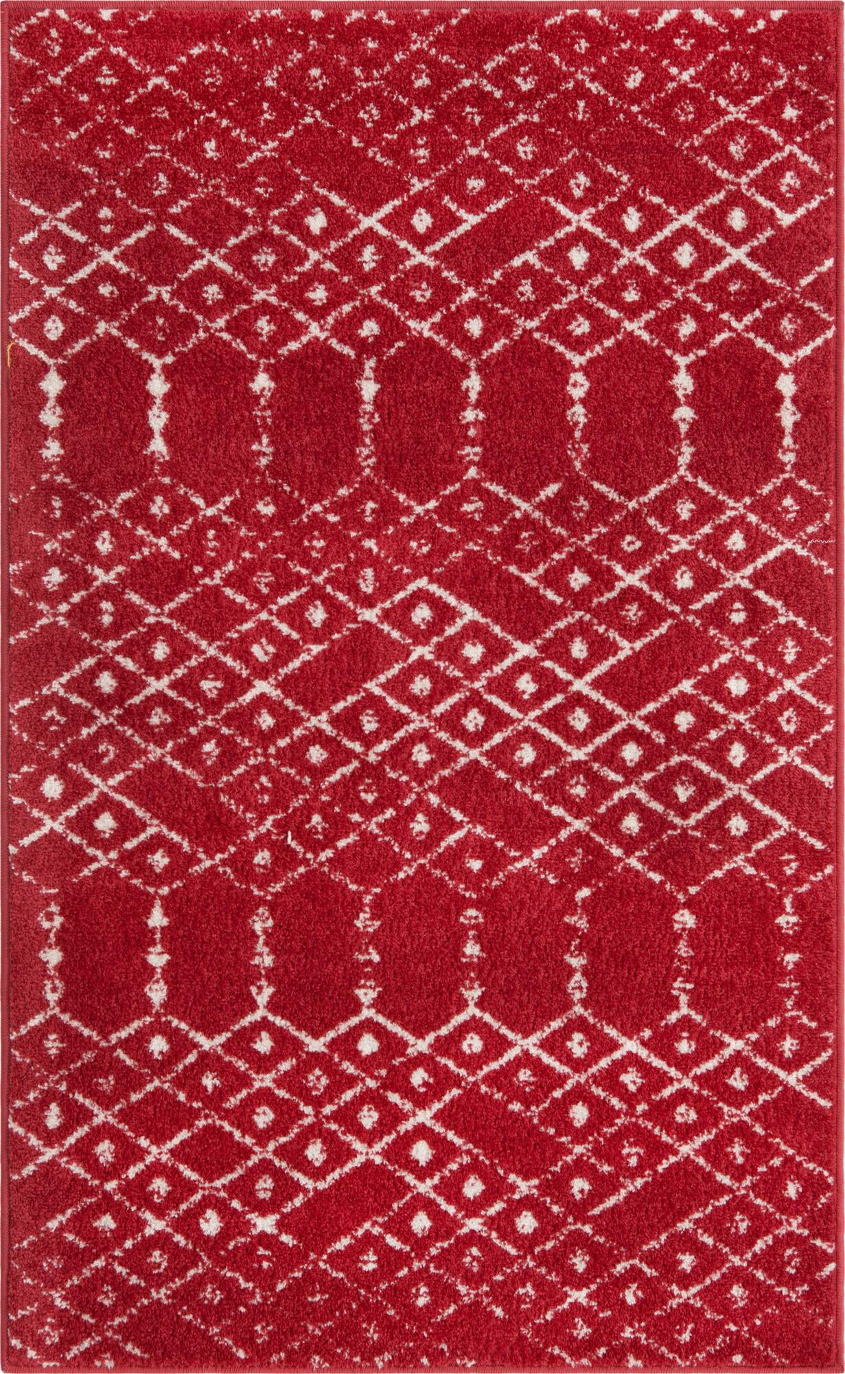 Rugs.com Paxon Trellis Collection Rug – 8 Ft Round Raspberry Pink ...