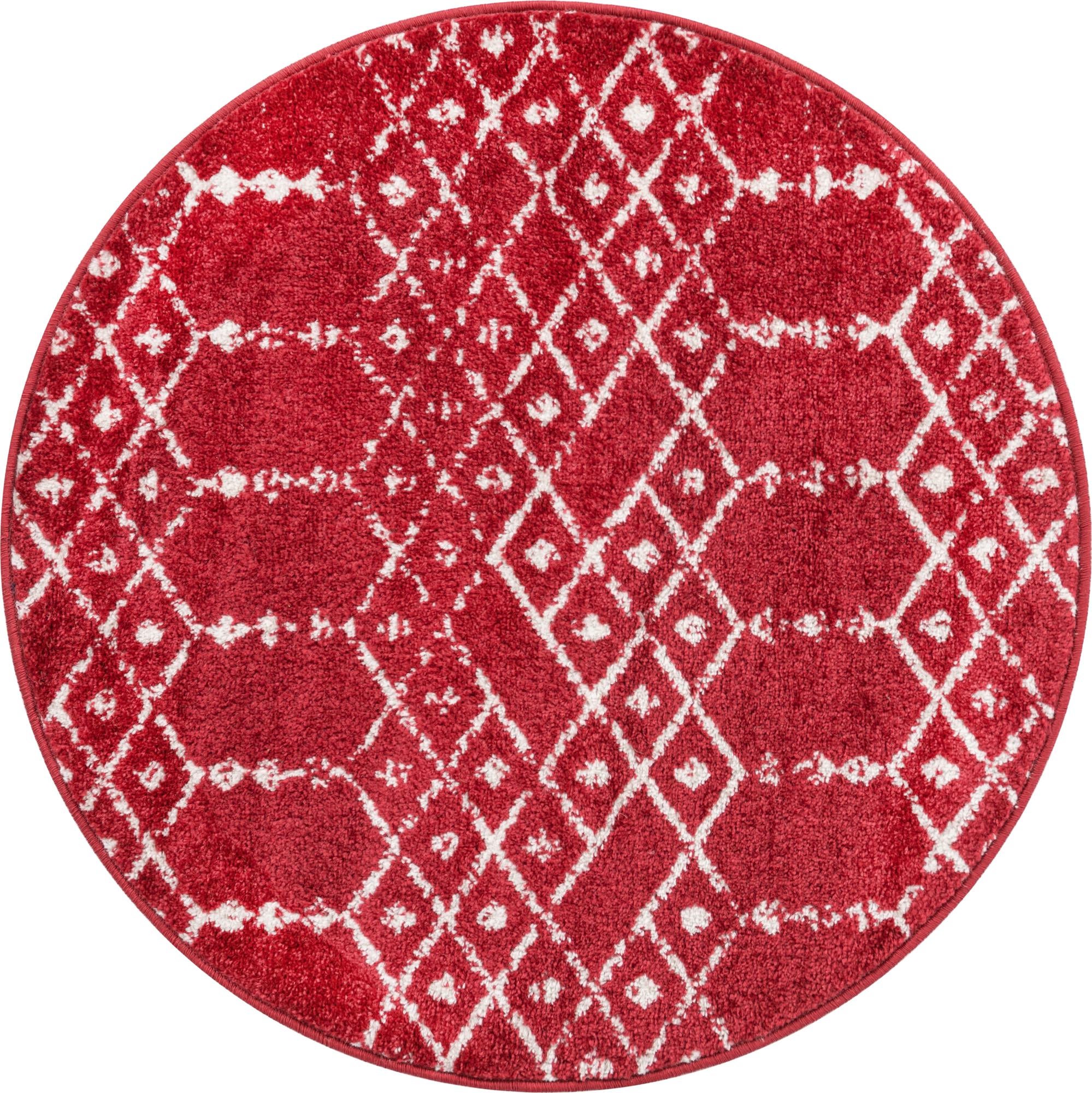 Rugs.com Paxon Trellis Collection Rug – 8 Ft Square Raspberry Pink ...