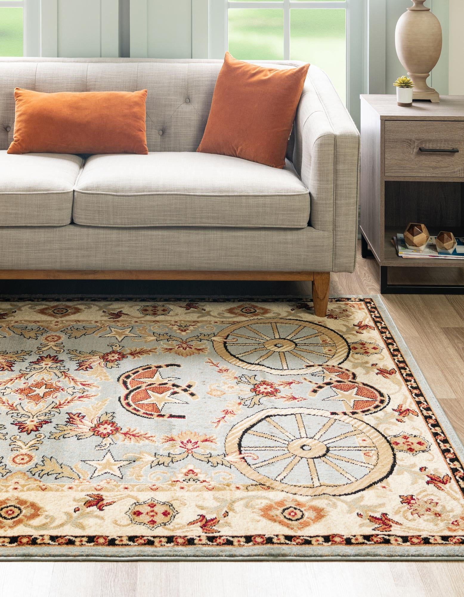 Rugs.com Pioneer Collection Rug – 2' x 3' Blue Medium-Pile Rug Perfect ...