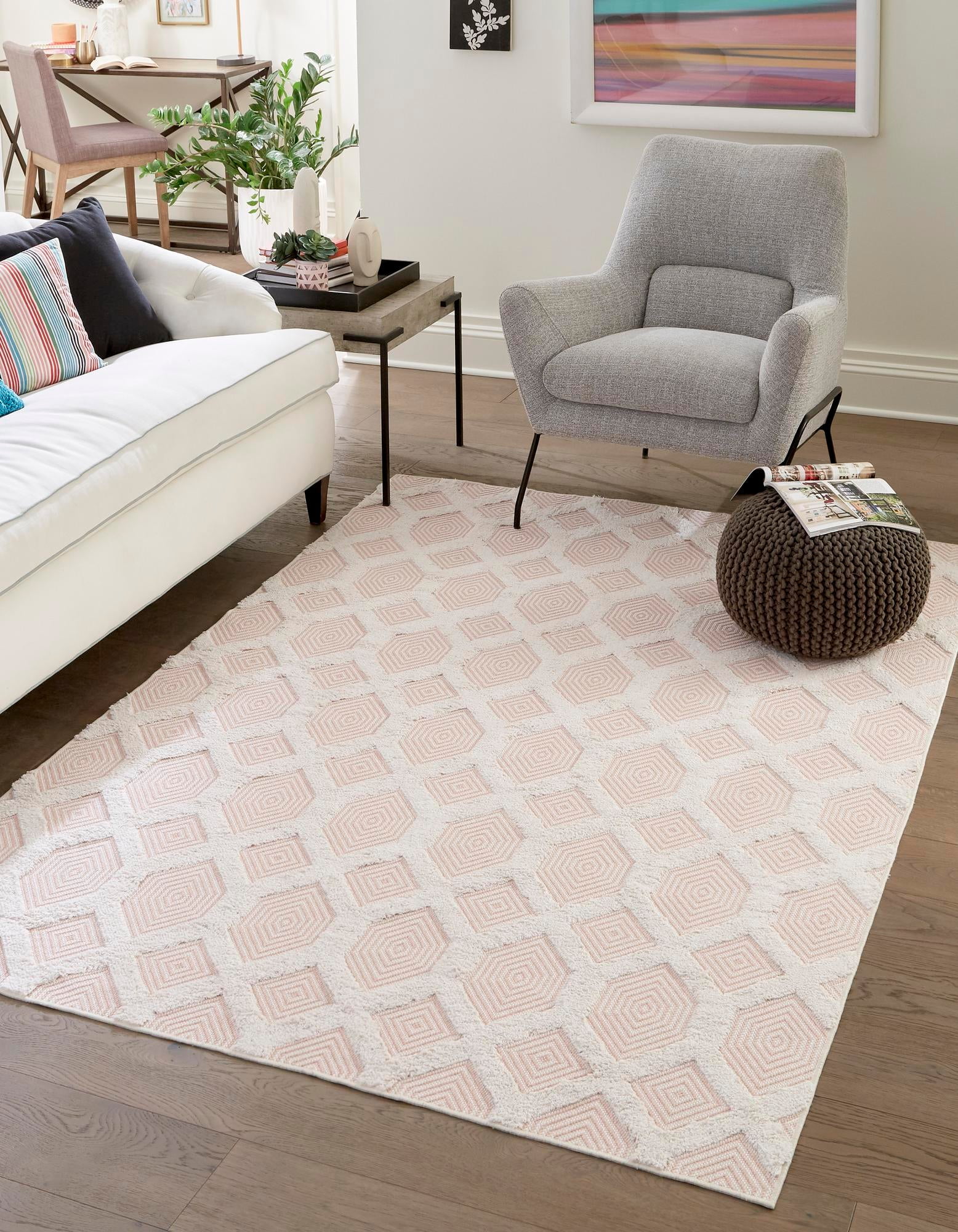 Rugs.com Sabrina Soto Casa Collection Rug – 8' x 10' Pink High Rug ...