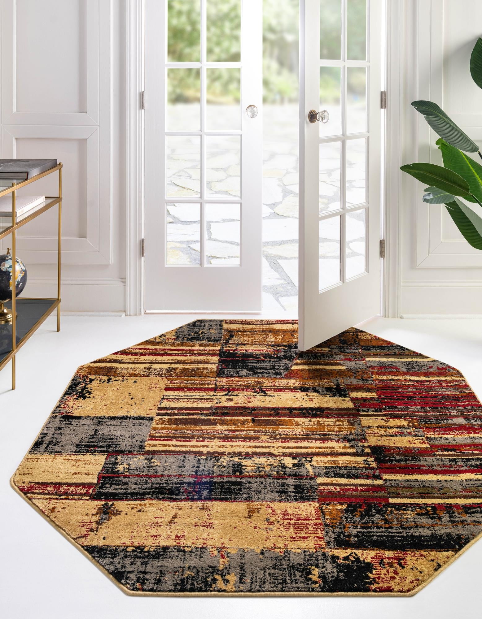 Rugs.com Saturn Collection Rug – 3 Ft Octagon Multi Medium Rug Perfect ...