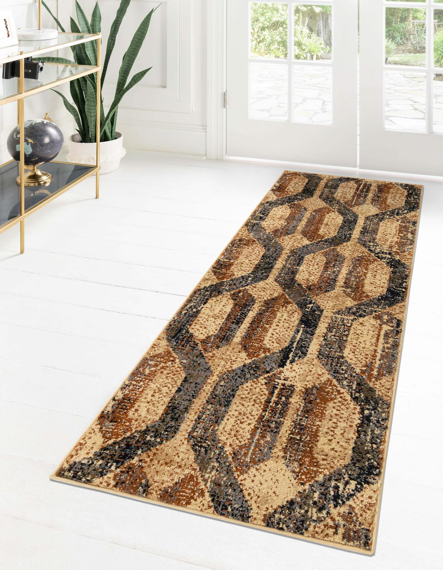 Rugs.com Saturn Collection Rug – 7 Ft Runner Beige Cream Medium Rug ...