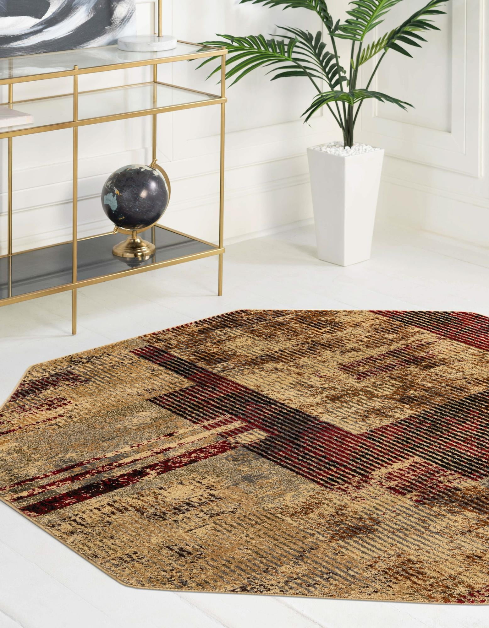 Rugs.com Saturn Collection Rug – 8 Ft Octagon Multi Medium Rug Perfect ...