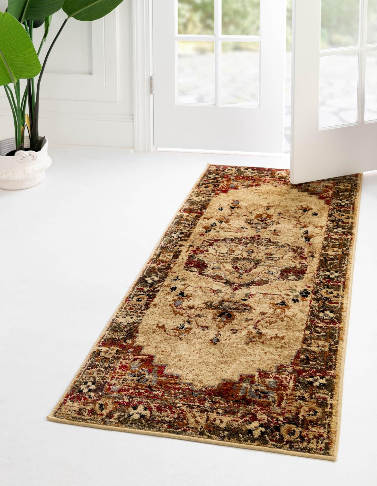 Rugs.com Saturn Collection Rug – 9 Ft Runner Cream Medium Rug Perfect ...