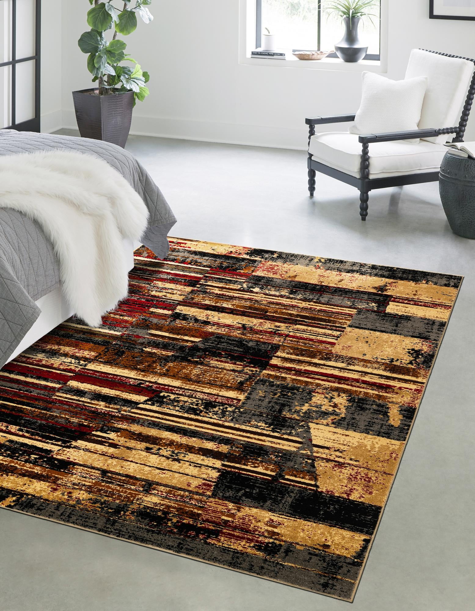 Rugs.com Saturn Collection 9' x 12' Area Rug - Multi Medium, Ideal for ...