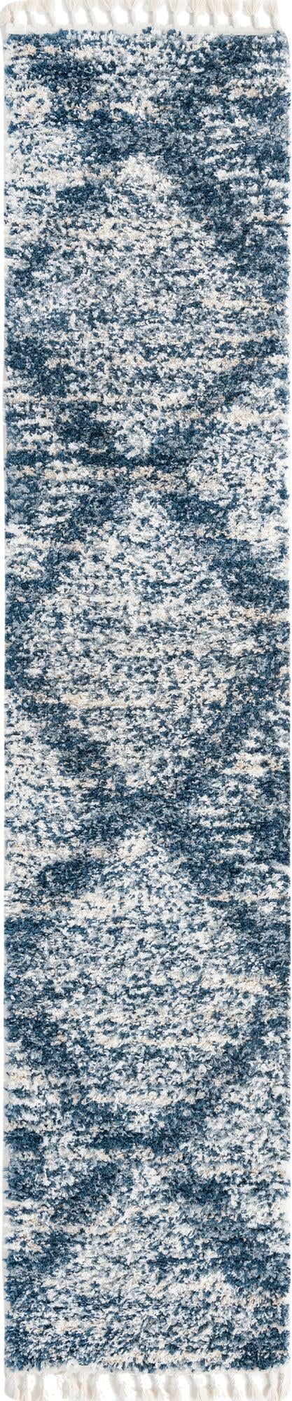 Rugs.com Serenity Shag Collection Rug – 12 Ft Runner Blue Shag Rug ...