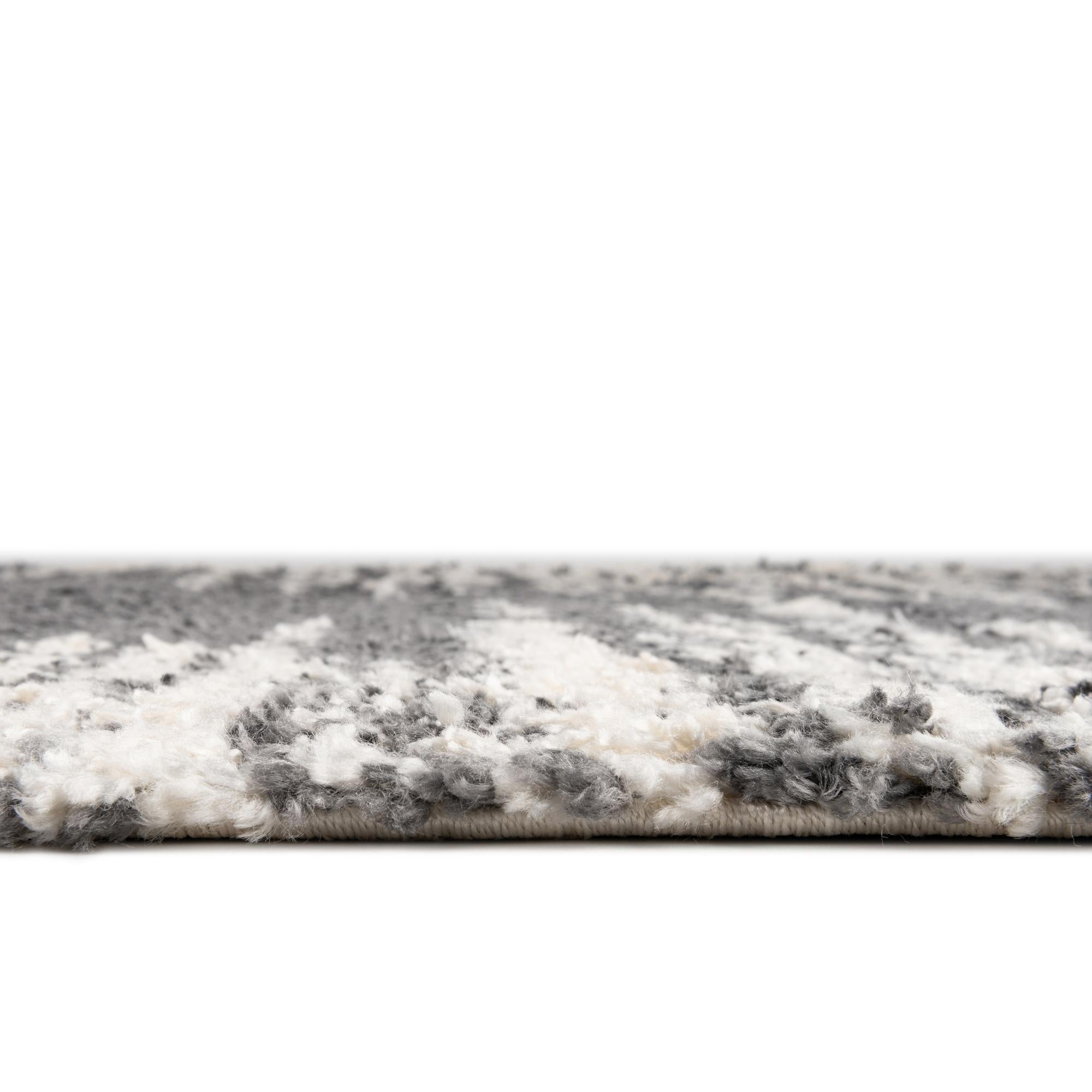 Rugs.com Serenity Shag Collection Rug – 3 Ft Round Gray Shag Rug ...