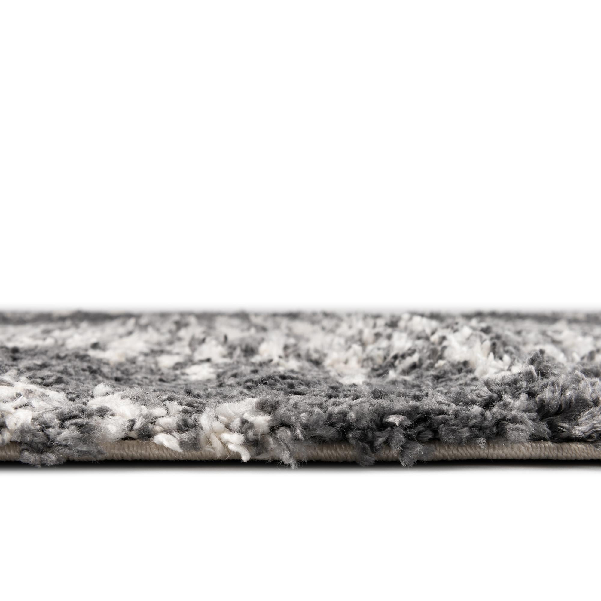 Rugs.com Serenity Shag Collection Rug – 8' x 10' Gray Shag Rug Perfect ...