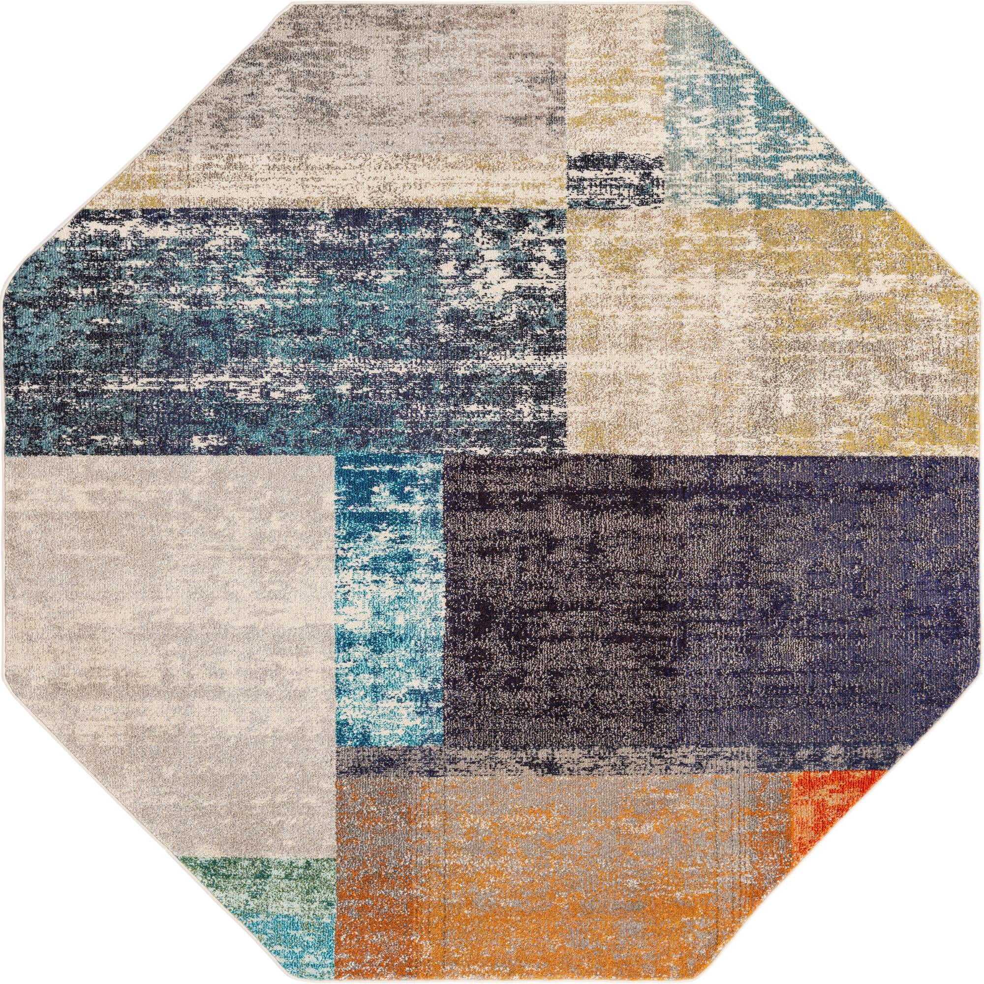Rugs.com Vivid Collection Rug – 8 Ft Octagon Multi Medium-Pile Rug ...