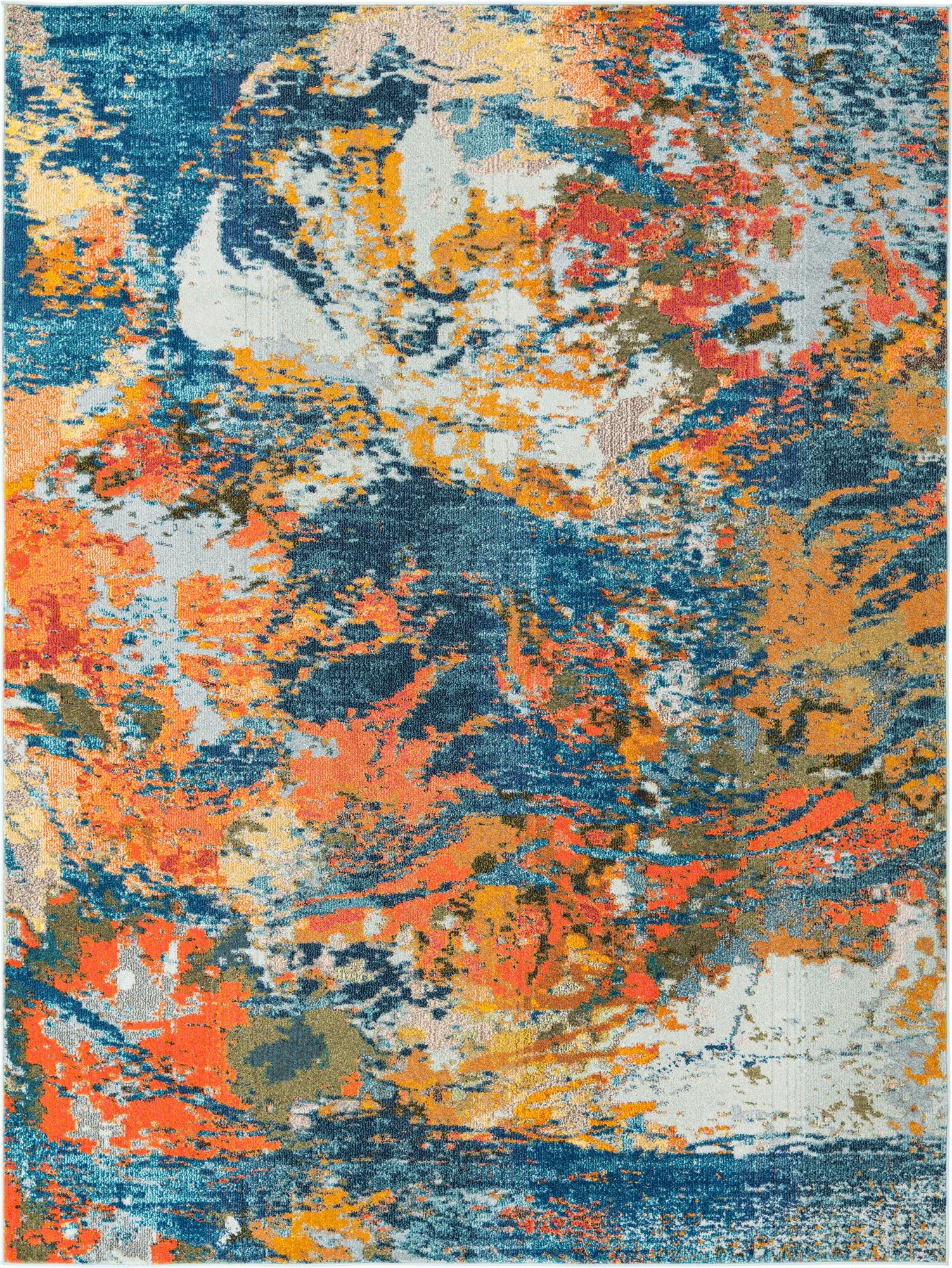 Rugs.com Vivid Collection Rug – 8' x 10' Multi Medium-Pile Rug Perfect ...