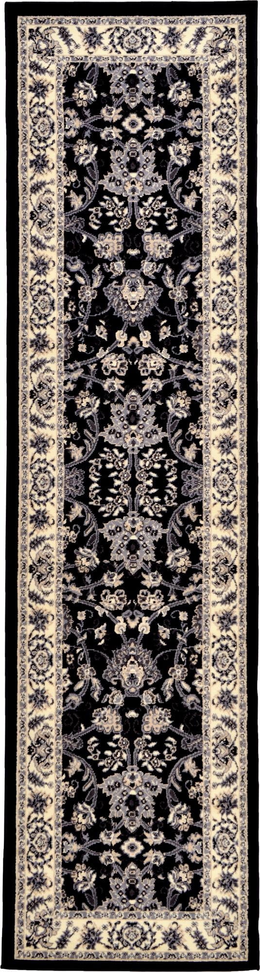 Rugs.com Yasmin Collection Rug – 10 Ft Runner Black Medium Rug Perfect ...