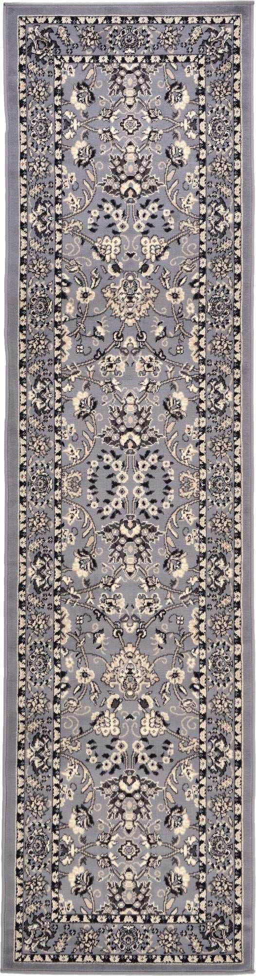 Rugs.com Yasmin Collection Rug – 10 Ft Runner Gray Medium Rug Perfect ...