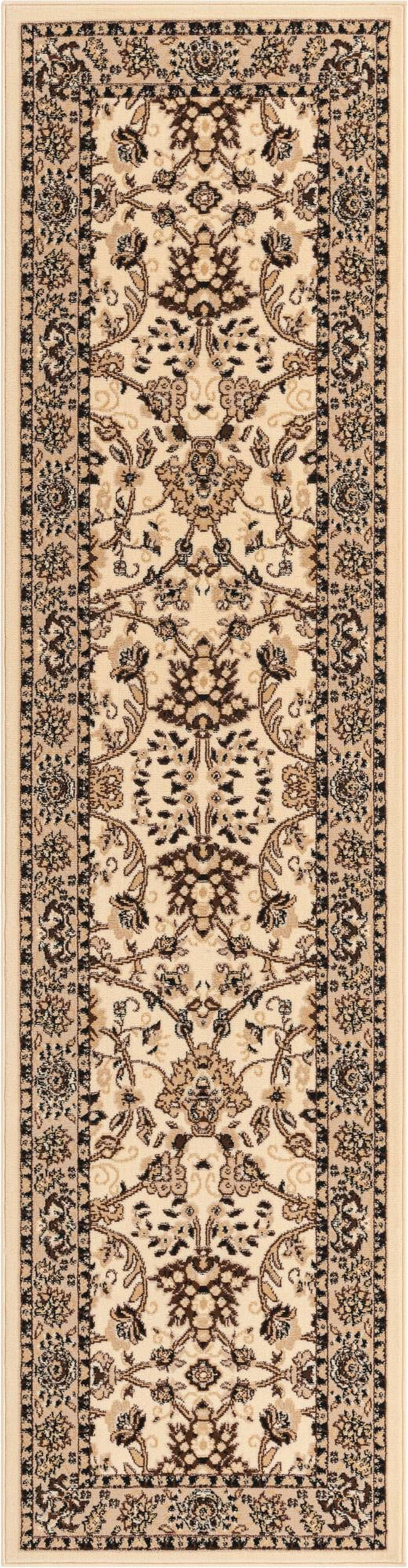 Rugs.com Yasmin Collection Rug – 10 Ft Runner Ivory Medium Rug Perfect ...