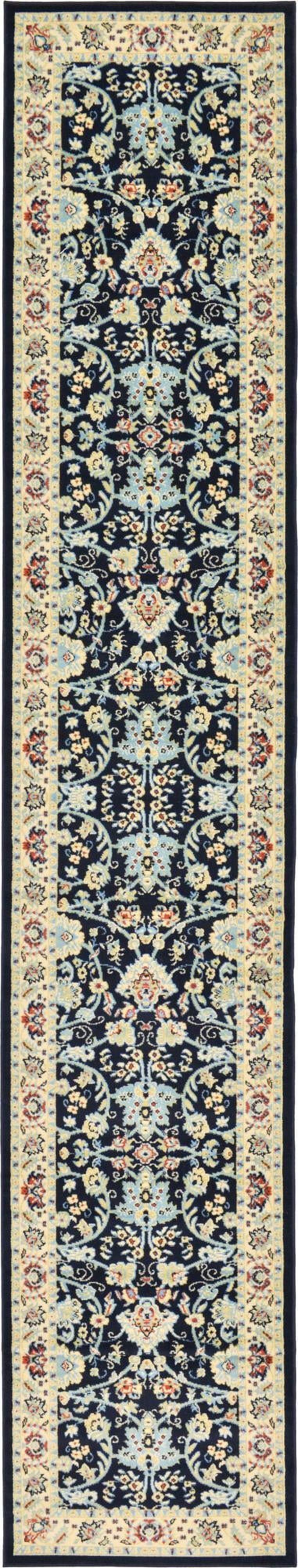 Rugs.com Yasmin Collection Rug – 16 Ft Runner Navy Blue Medium Rug ...