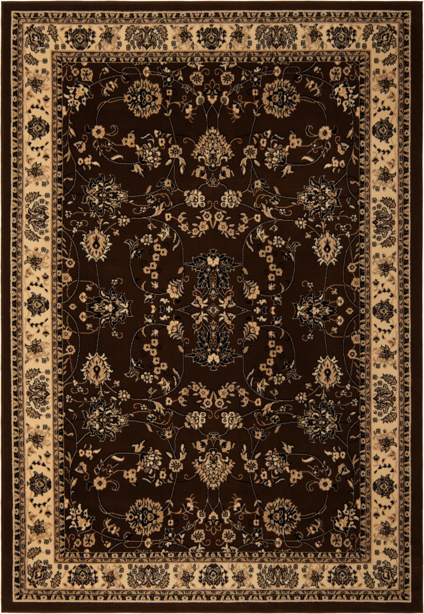 Rugs.com Yasmin Collection Rug – 7' x 10' Brown Medium Rug Perfect For ...