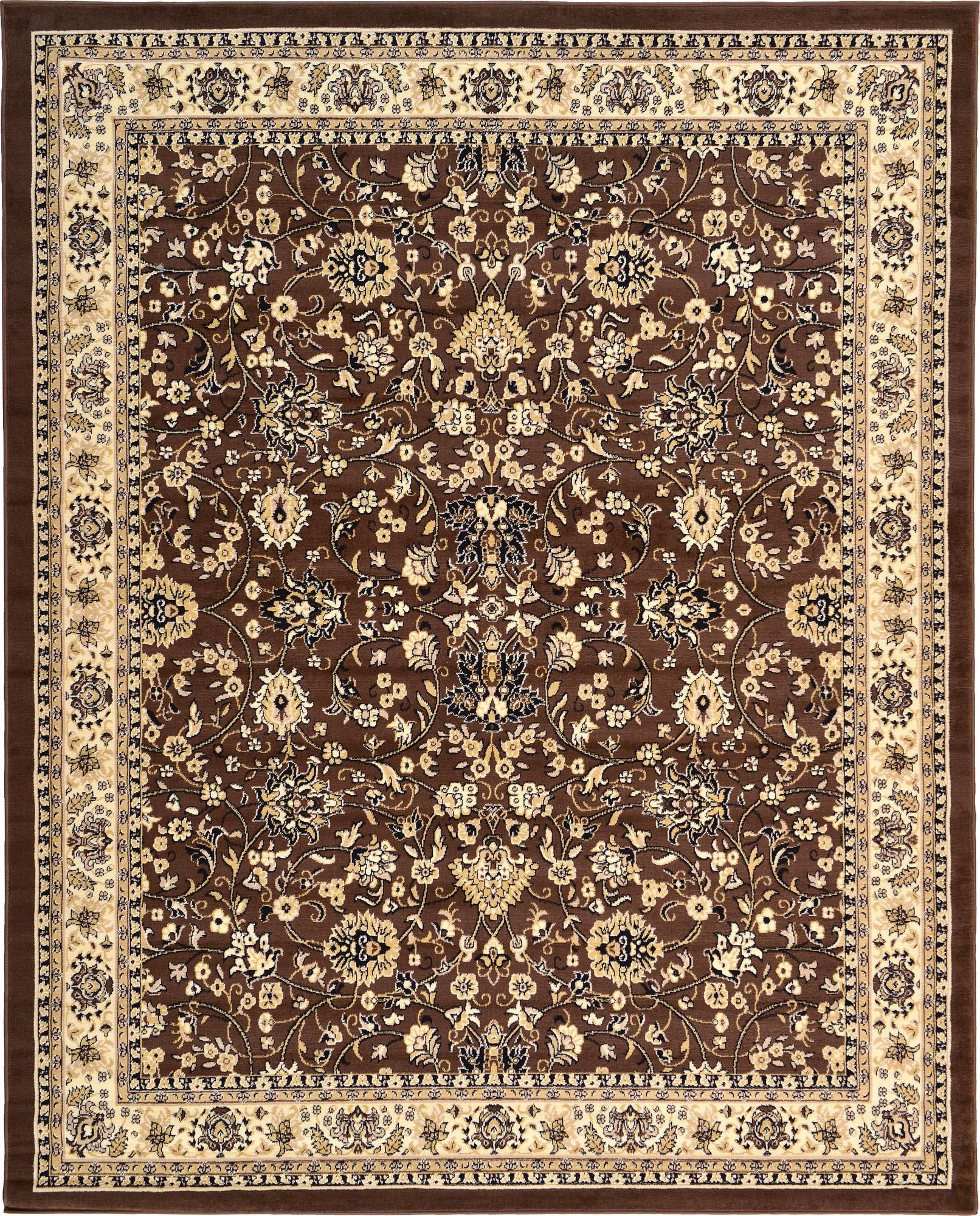 Rugs Yasmin Collection, 8' x 10' Brown Neutral Rug, Vintage Medallion ...