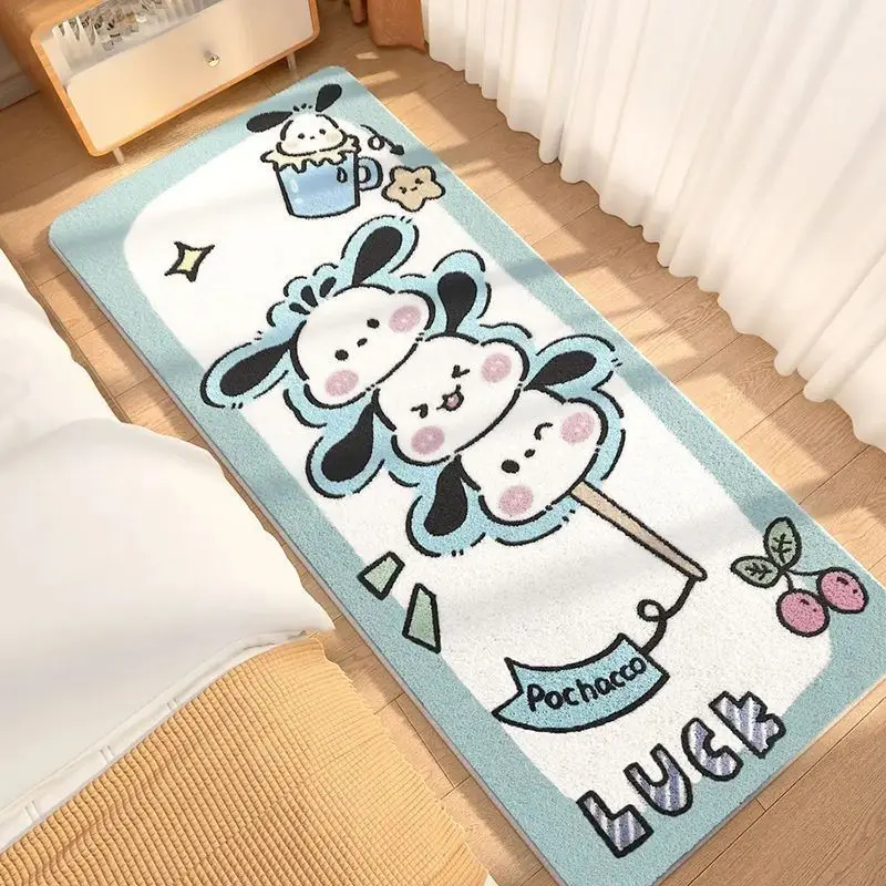 Rugs for Bedroom Plush Fluffy Pochacco Melody Cinnamoroll Kuromi Carpet ...
