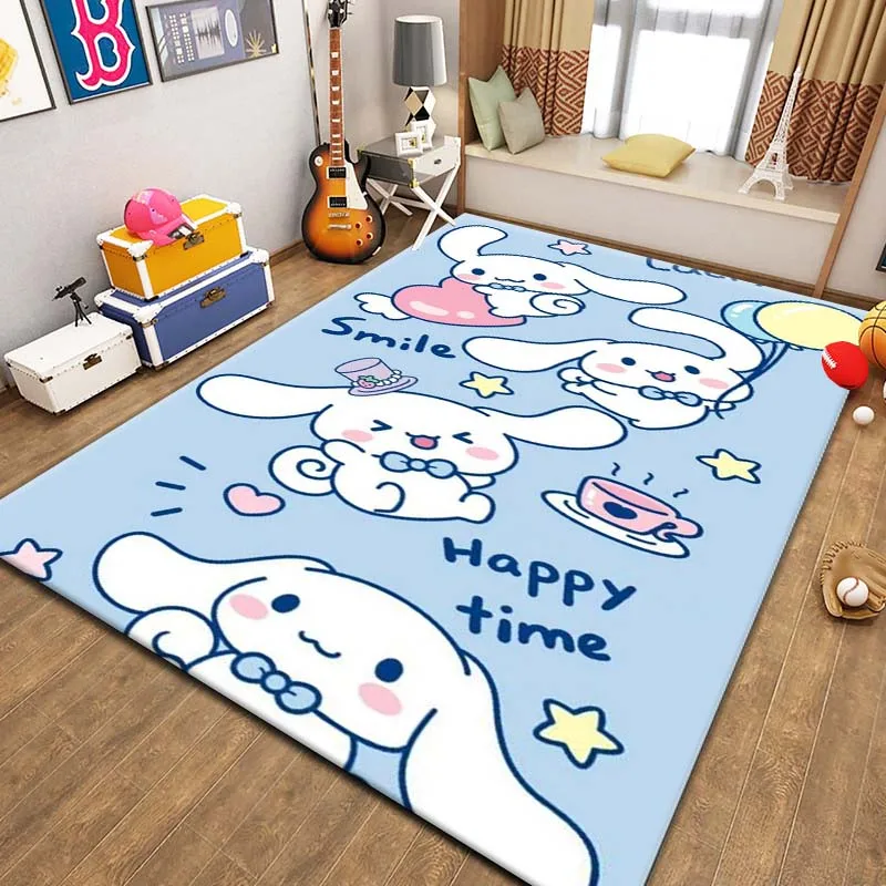 Rugs for Playroom Cartoon Cinnamoroll Pattern Area Mat, Cute Cartoon ...