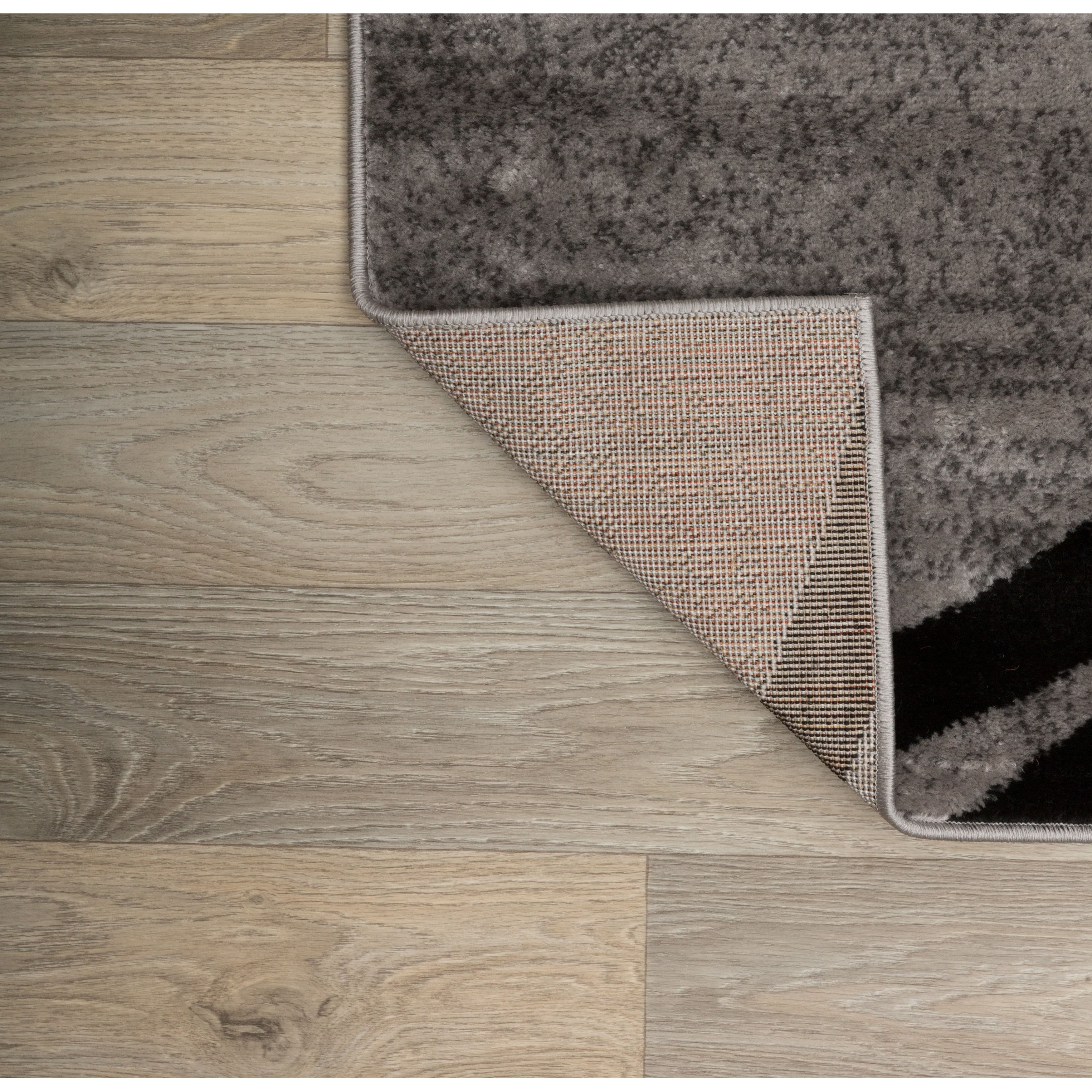 World Rug Gallery Contemporary Abstract Circles Design Area Rug Gray 10 ...