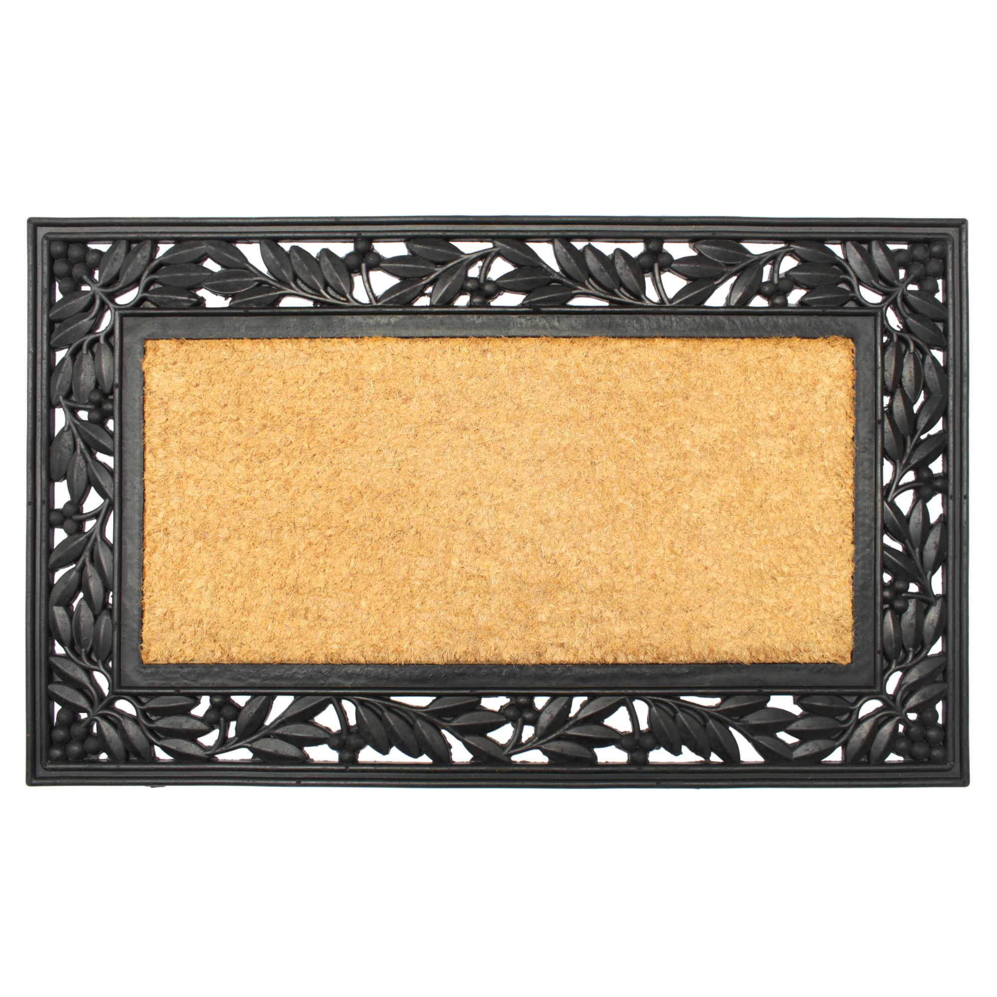 Rugsmith Moulded Holly Trellis Rubber Coir Indoor and Outdoor Doormat ...