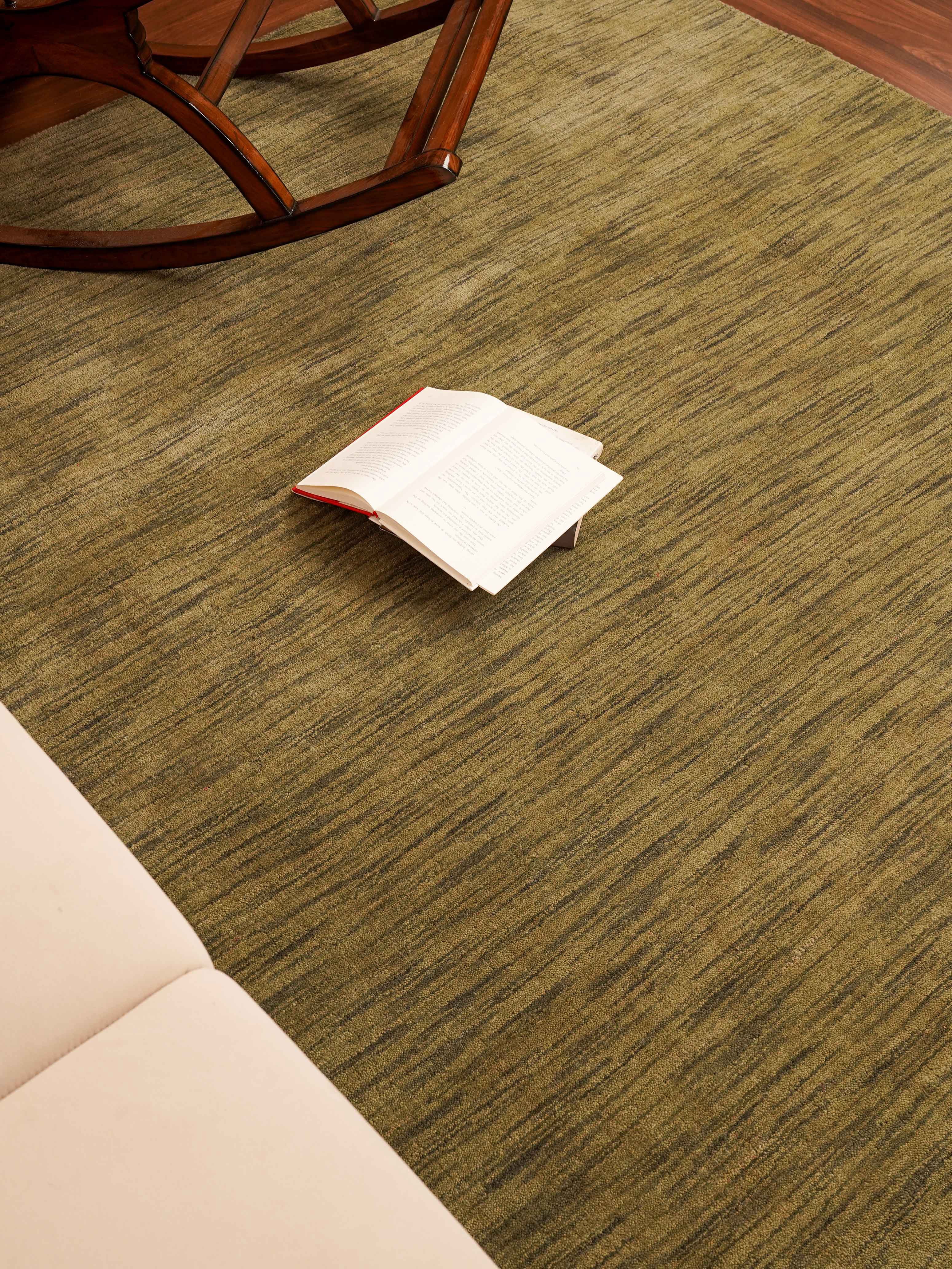 Rugsotic Carpets Hand Knotted Loom Wool Eco-Friendly Area Rugs-Green ...