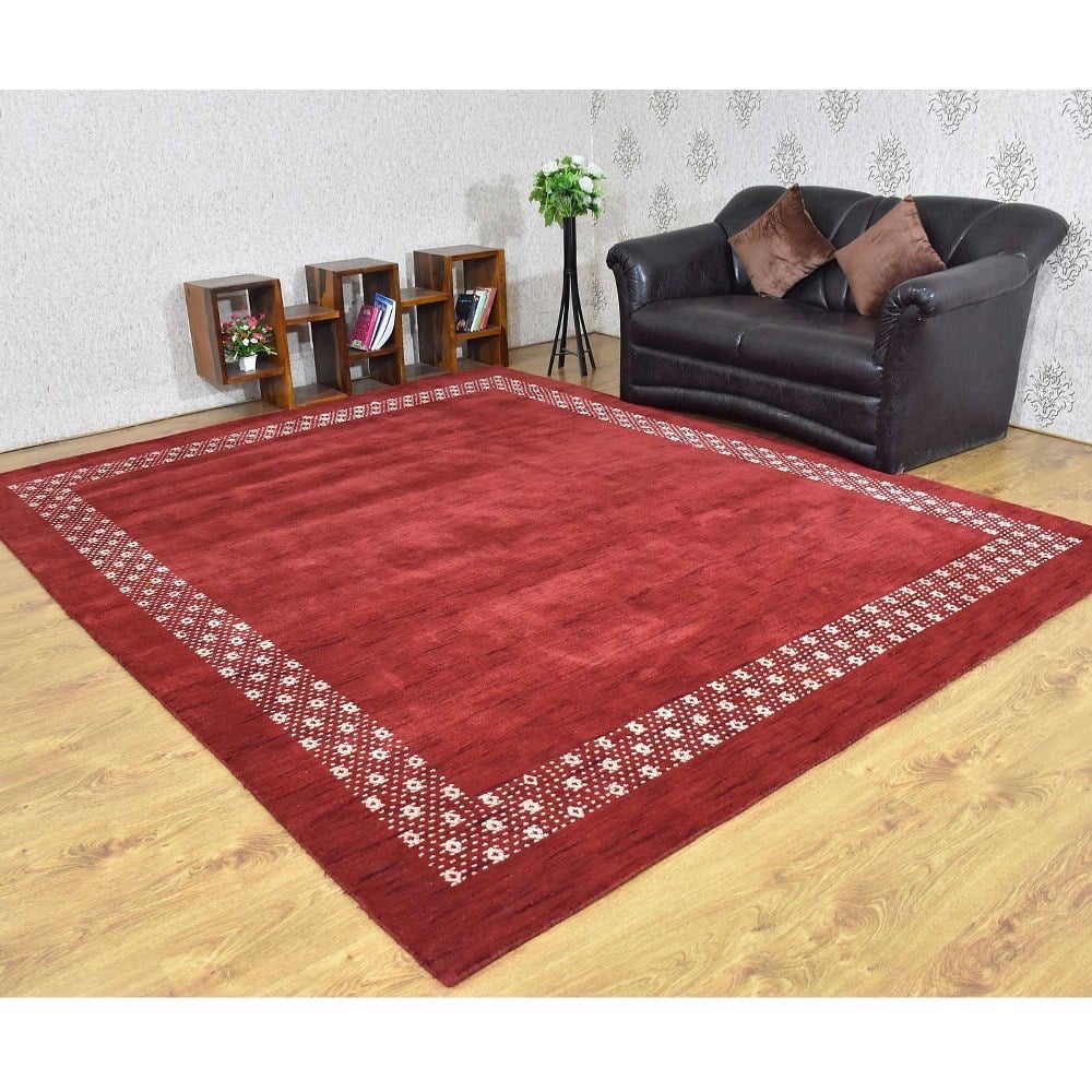 Rugsotic Carpets Handmade Rugs Hand Knotted Loom Rectangle 10'x13' Red ...