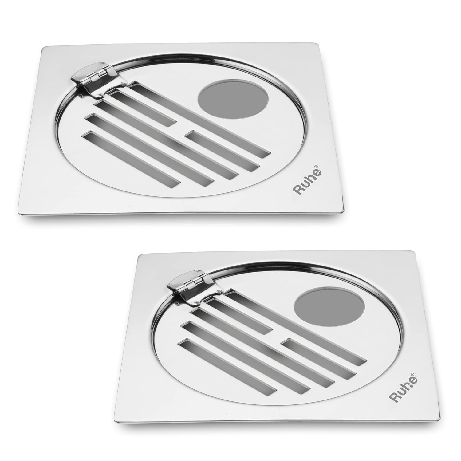 Ruhe Classic Neon Flat Cut Hinge Floor Drainer with Hole Stainless ...