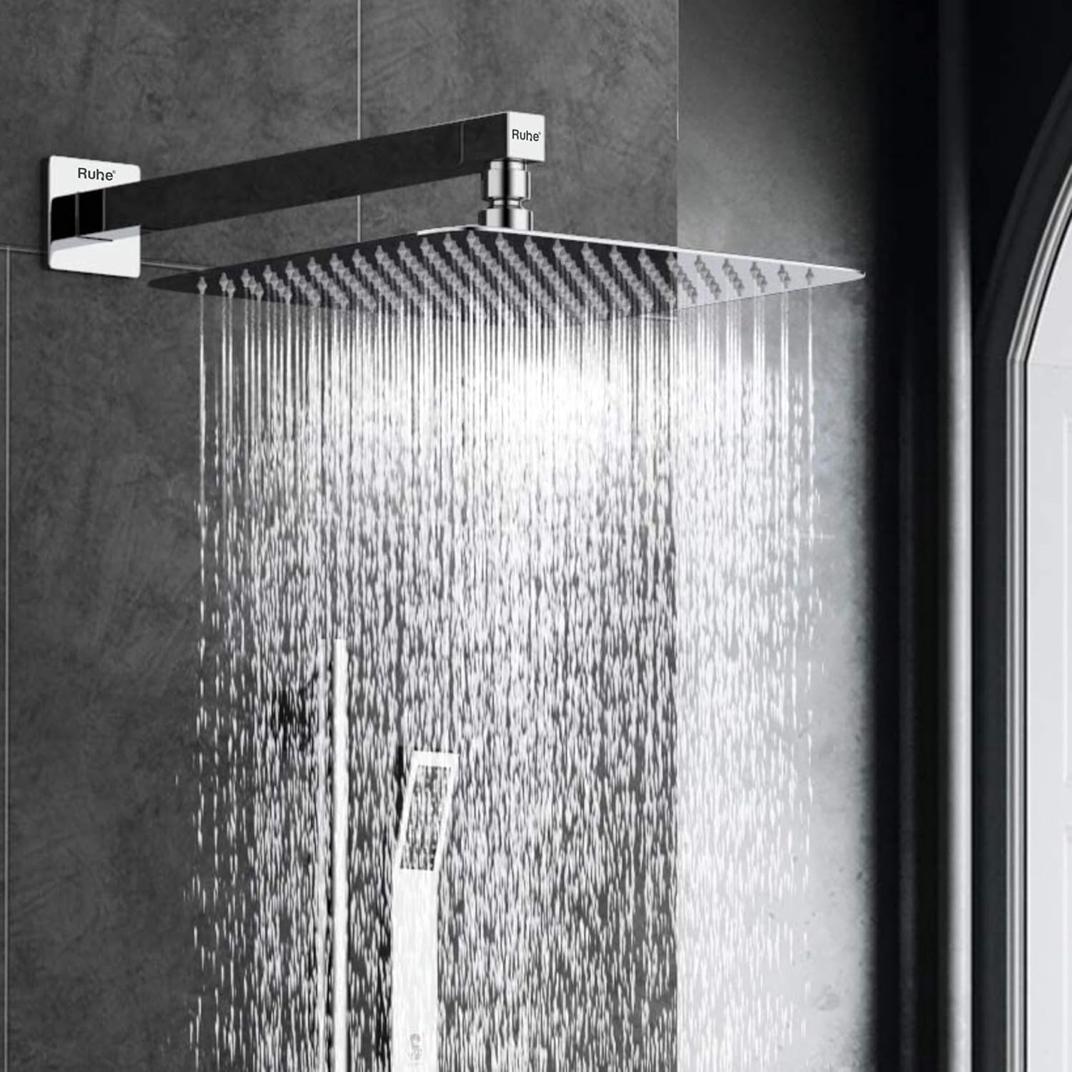 Ruhe Ultra Sleek 304Grade Stainless Steel Overhead Shower with Chrome ...