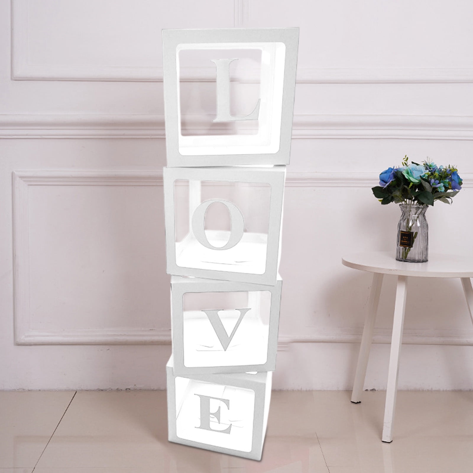 Ruhiku GW Baby Shower Boxes Party Decorations - 4pcs Transparent ...