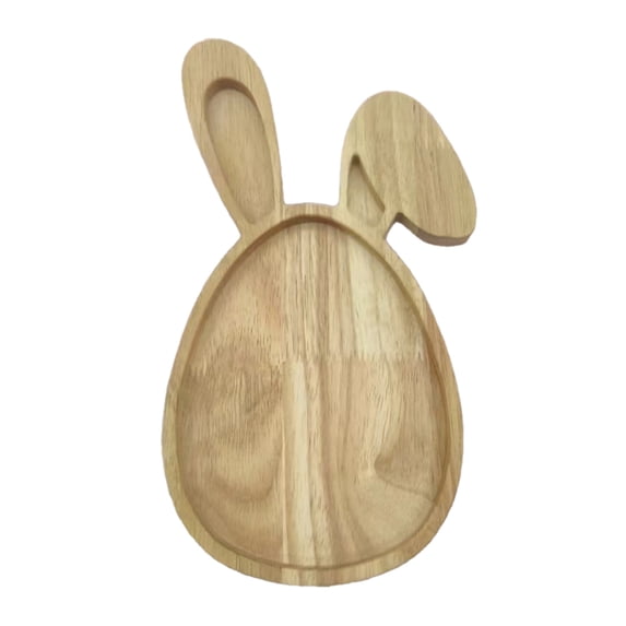 Ruhiku GW Farmhouse Bunny Serving Wood Trays (1 Pack), Rabbit Shaped ...