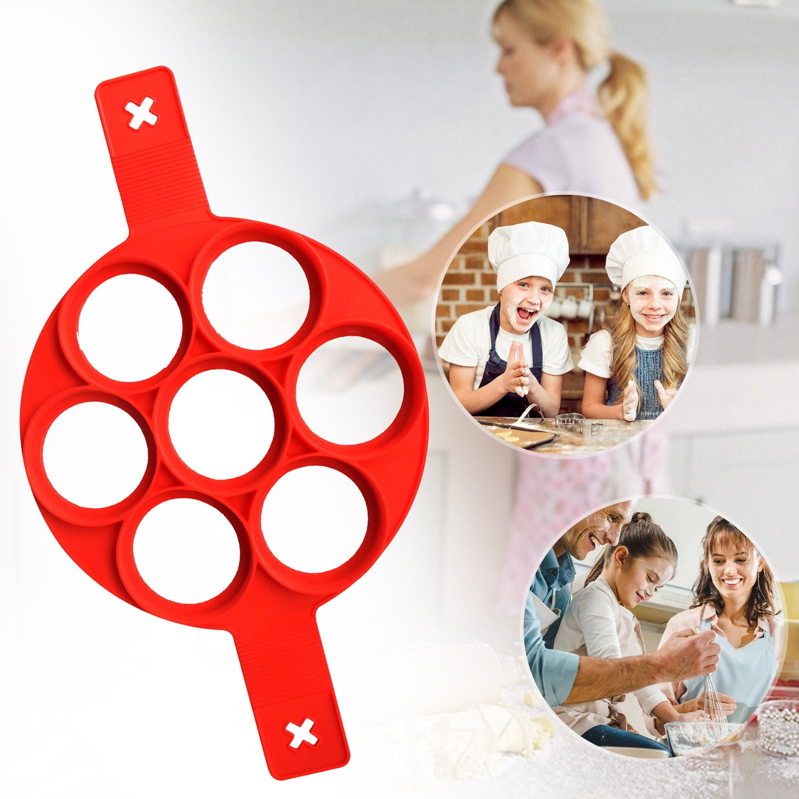 Ruhiku GW Pancake Making Mold for Breakfast, Silicone Pancake Mold ...