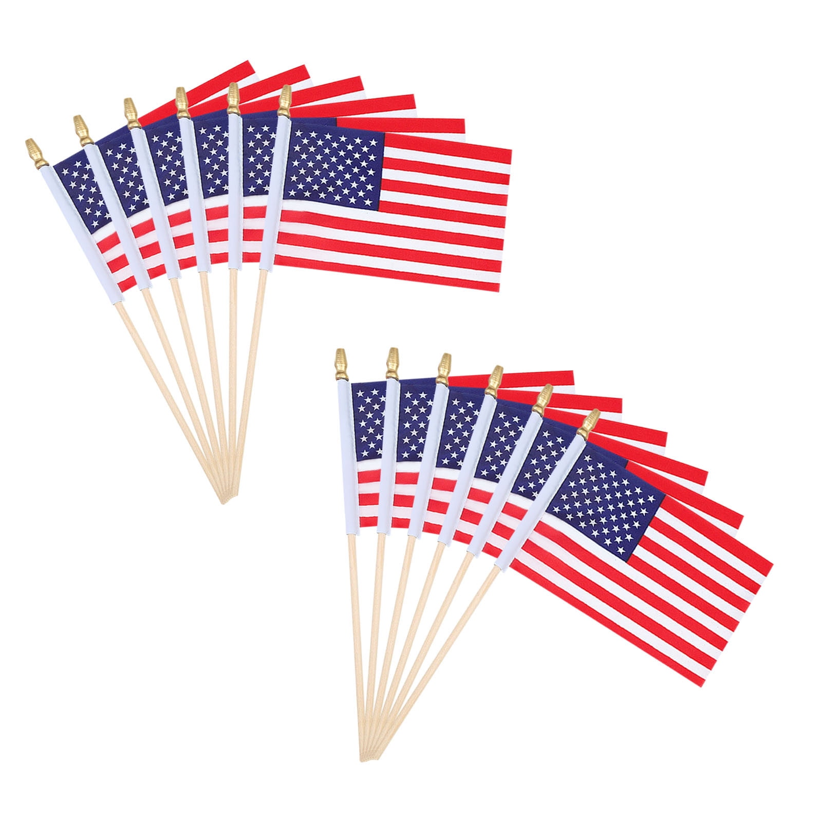 RuiHuiHua Small American Flags on Stick, 4th of July Outdoor Decor ...