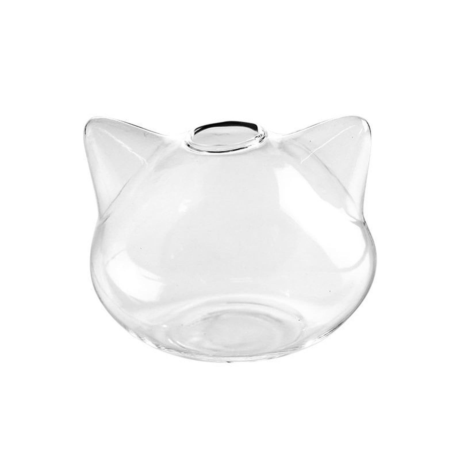 RuiHuiHuaDesktop Cat Shaped Vase Small Glass Vase Breeding Station Rack ...