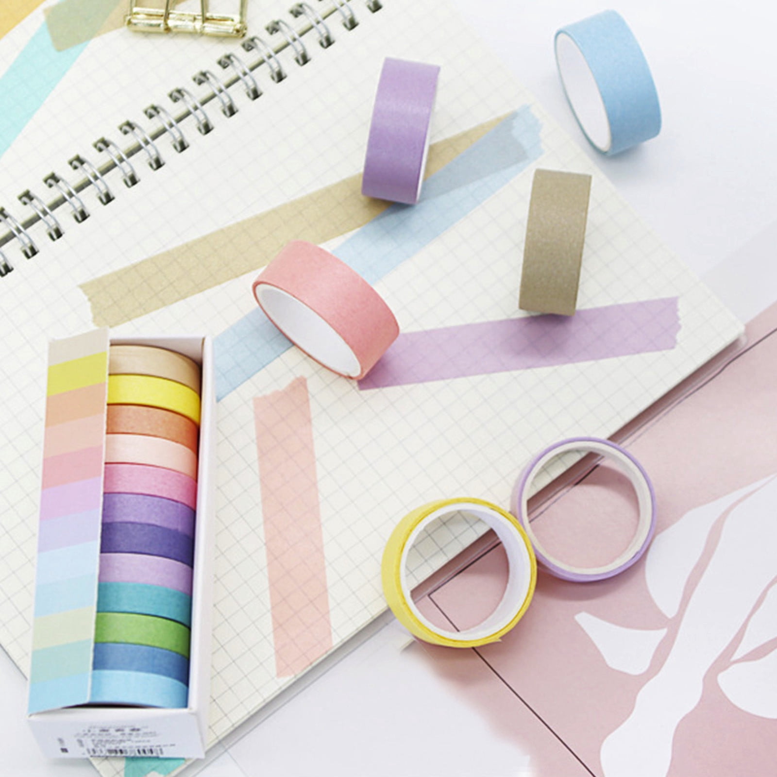 RuiJiao 12 Rolls Colored Painters Tape, Premium Masking Master Tape ...
