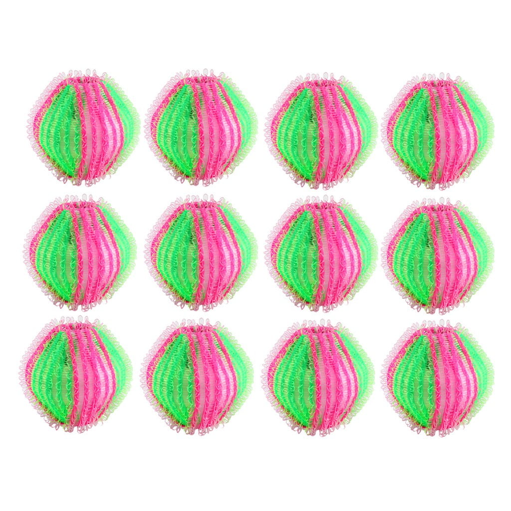 RuiJiao 12Pcs Nylon Washing Machine Lint Remover Balls, Laundry Hair ...