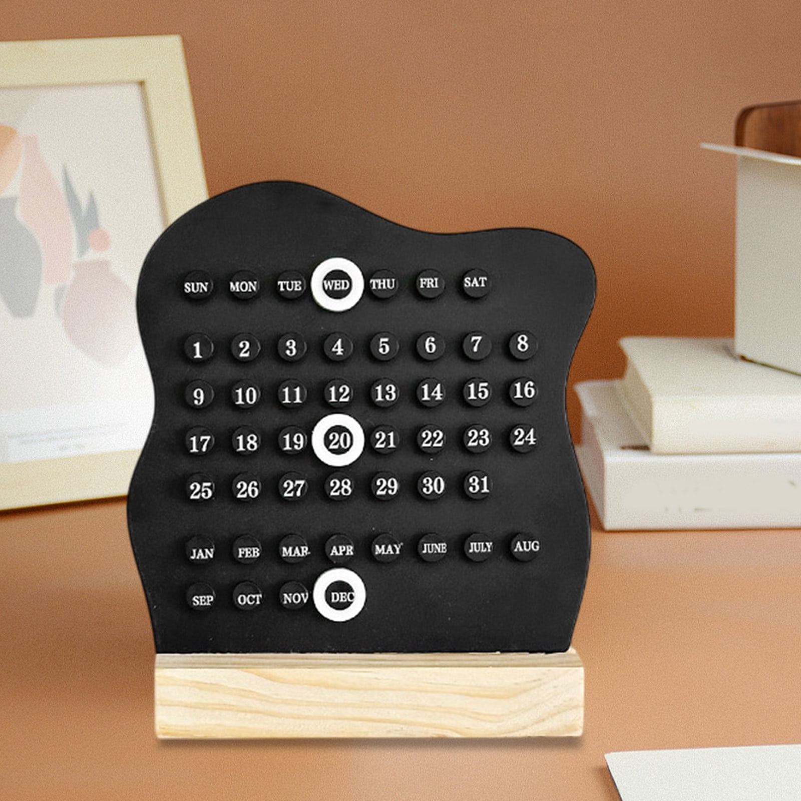 RuiJiao 2025 DIY Ring Calendar - Personalized Perpetual Desk Calendar ...