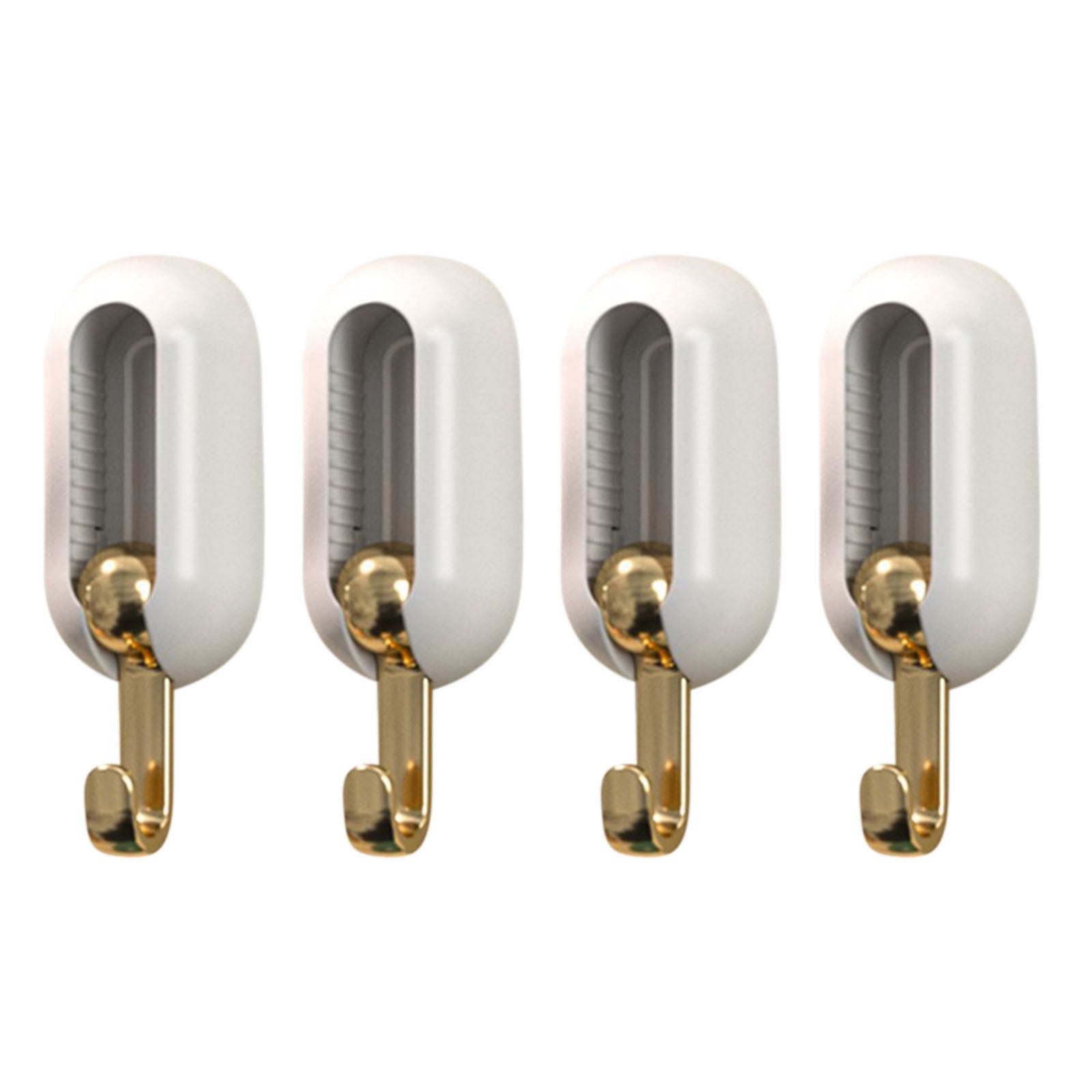 RuiJiao 4-Pack 360° Rotating Adhesive Hooks - Foldable, Waterproof, and ...