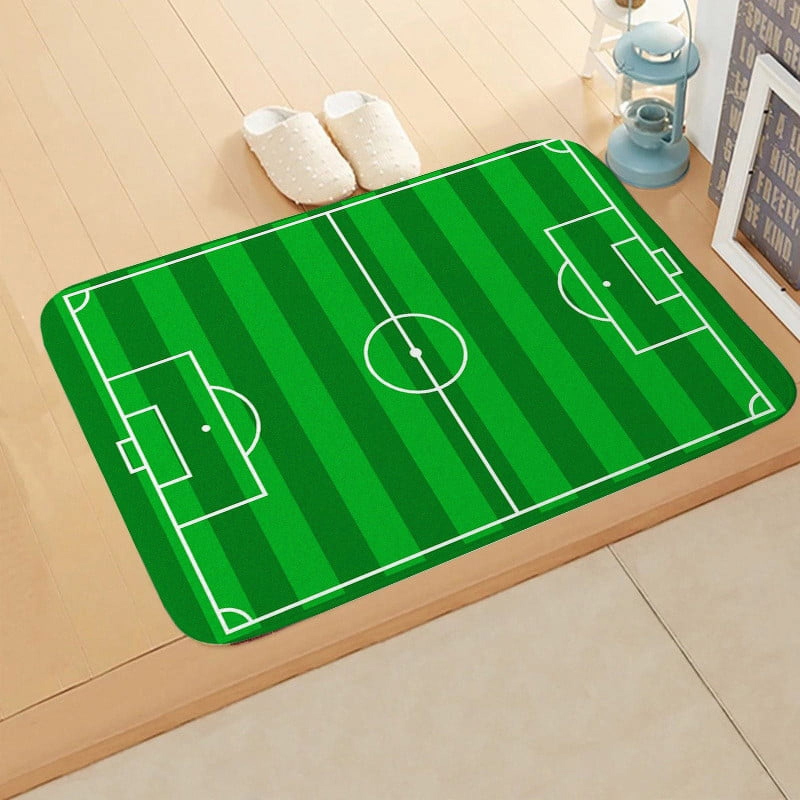 RuiJiao 6 Styles Home Area Runner Rug Pad, Football Field Background ...