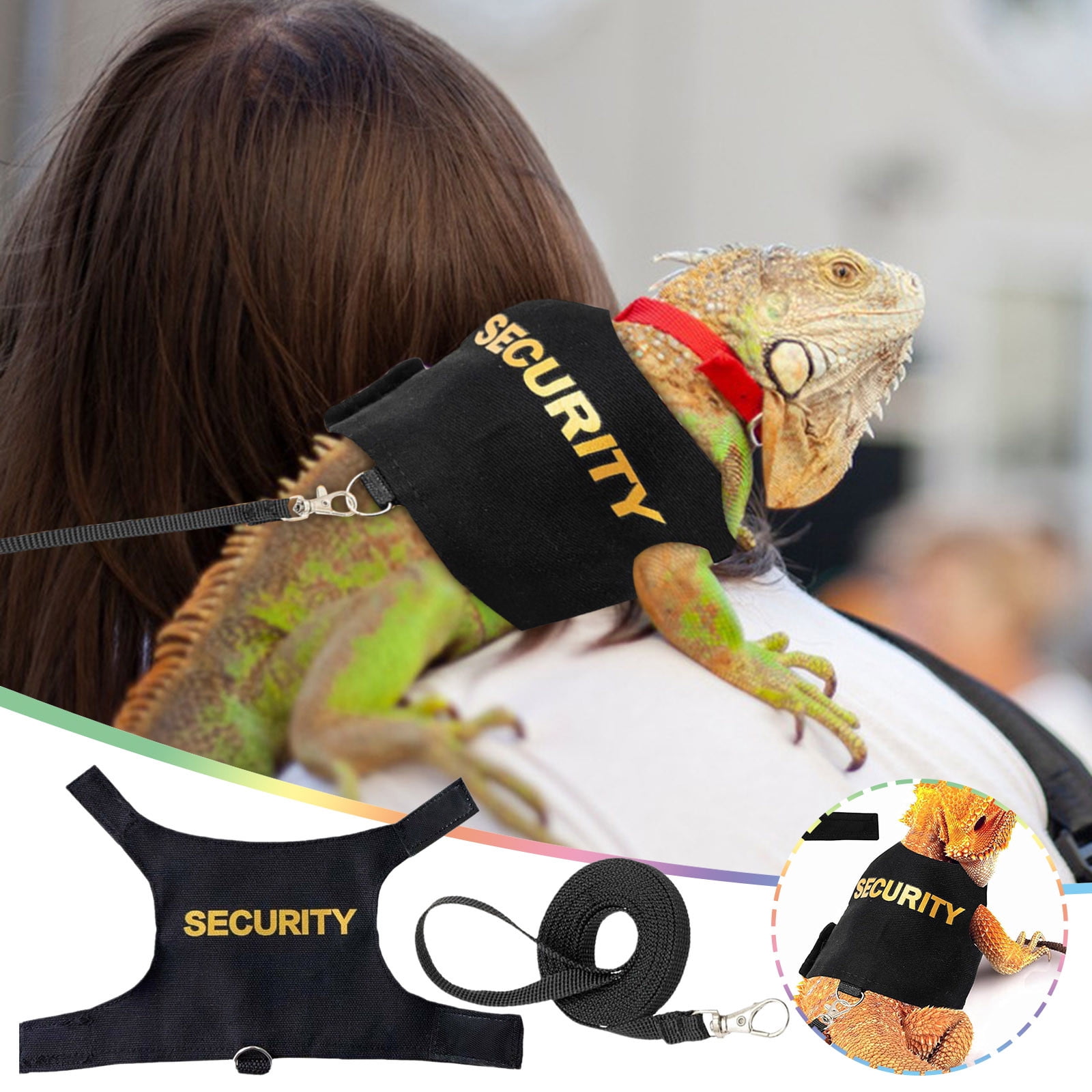 RuiJiao Bearded Dragon Harness and Leash Set - Adjustable Lizard ...